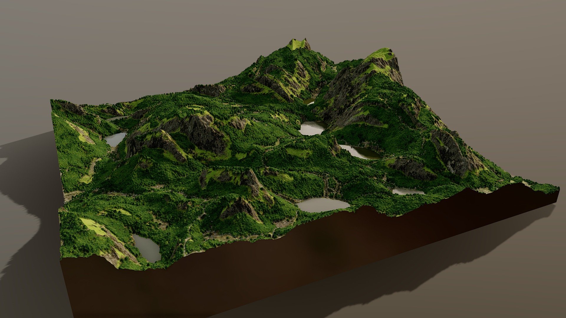 Procedural Landscape Design Test 00.03 - 3D model by asaito [decb27c ...
