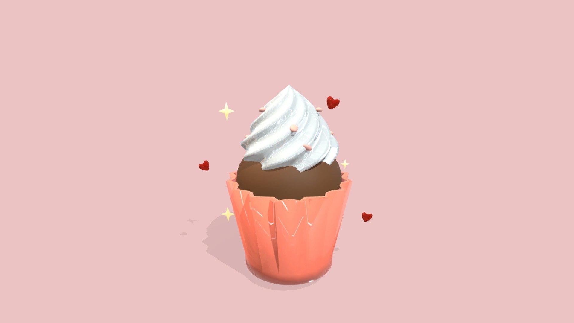 cupcake - 3D model by milysart [decb373] - Sketchfab