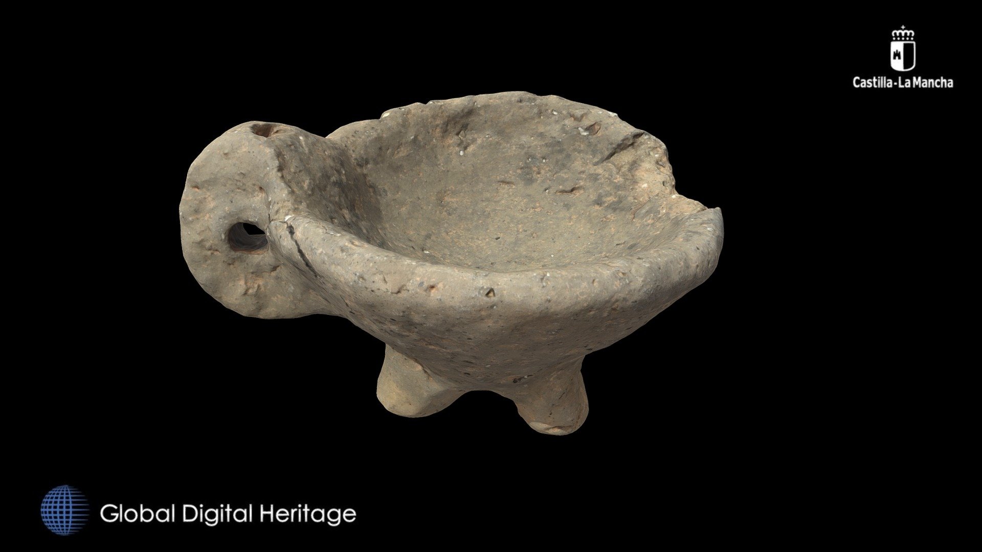 Ceramic crucible, Cerro de las Cabezas - Download Free 3D model by Global Digital Heritage ...