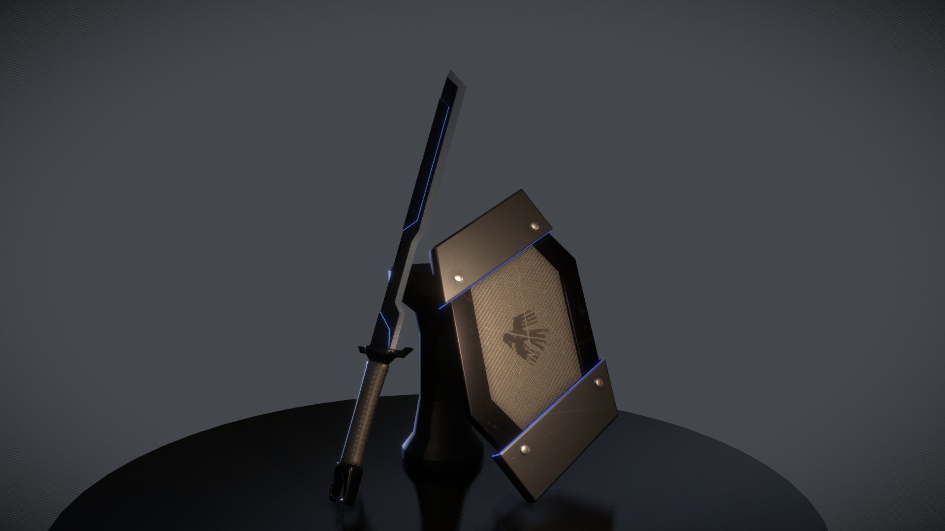 Sword and Shield - 3D model by Tuence [decb7af] - Sketchfab