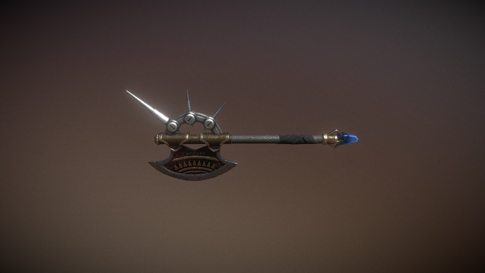 Techno Viking Axe - 3D model by nellekocabrera [decbdcd] - Sketchfab