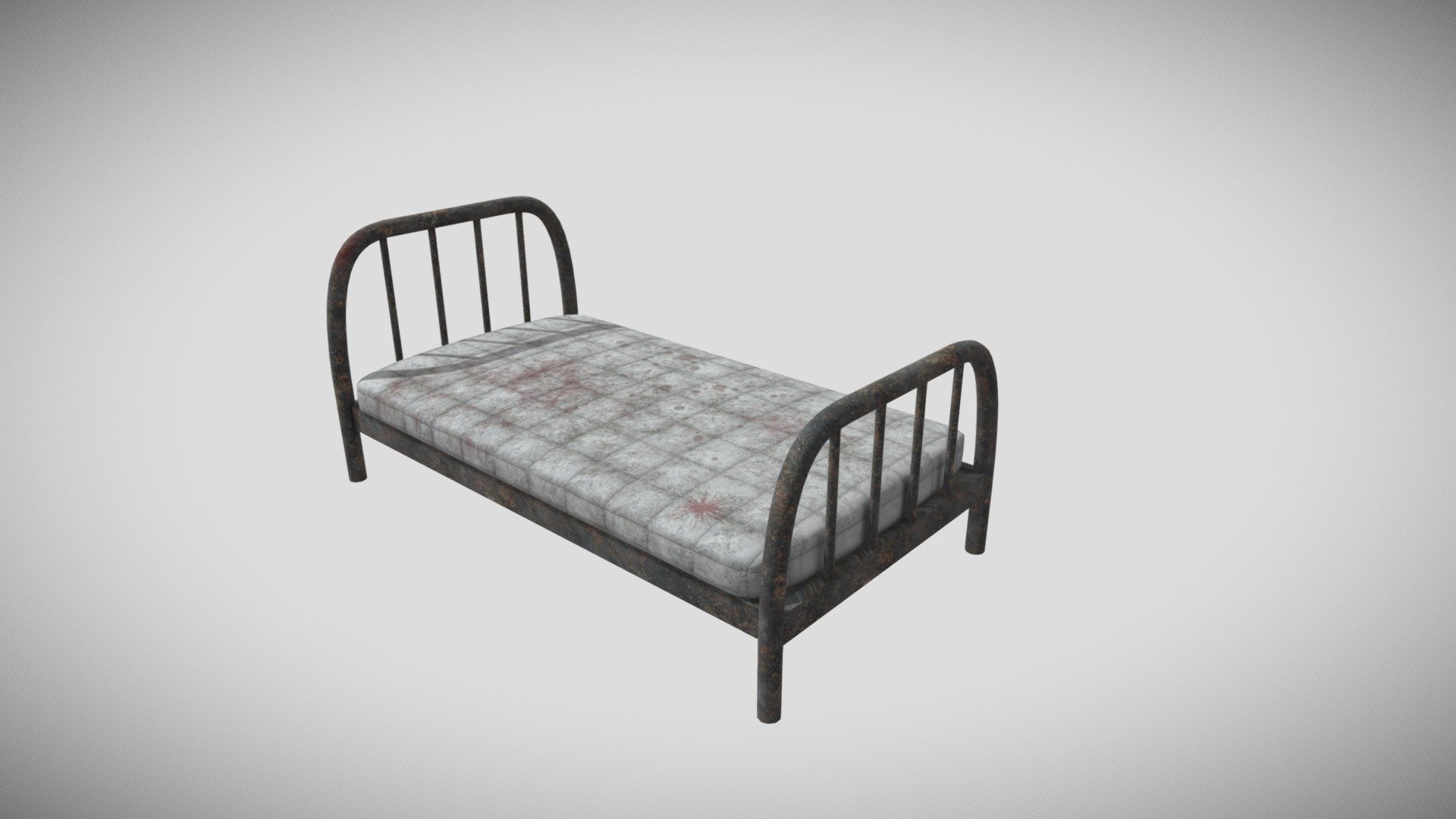 Old Rusty Bloody Bed - 3D model by Muhammet Gündel (@muhammet.gndl ...