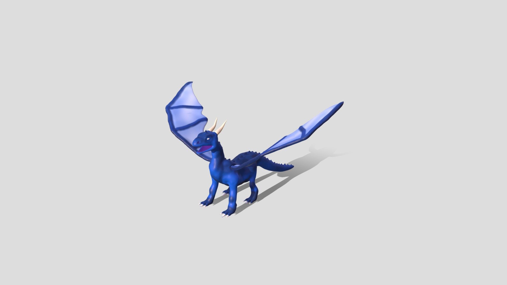 Blue dragon - Download Free 3D model by Denis Spap (@denisspap ...