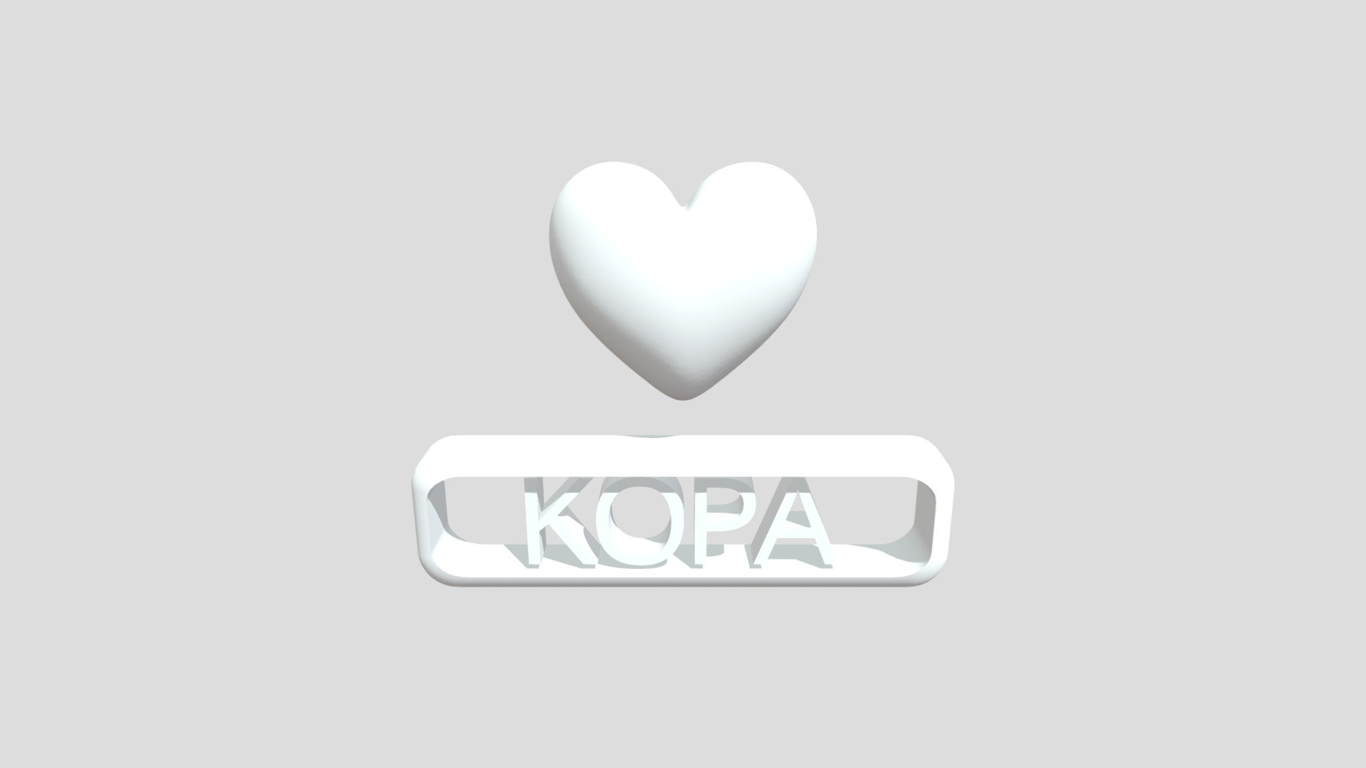 KOPA Heart Logo - 3D model by pspman1313 [decf297] - Sketchfab