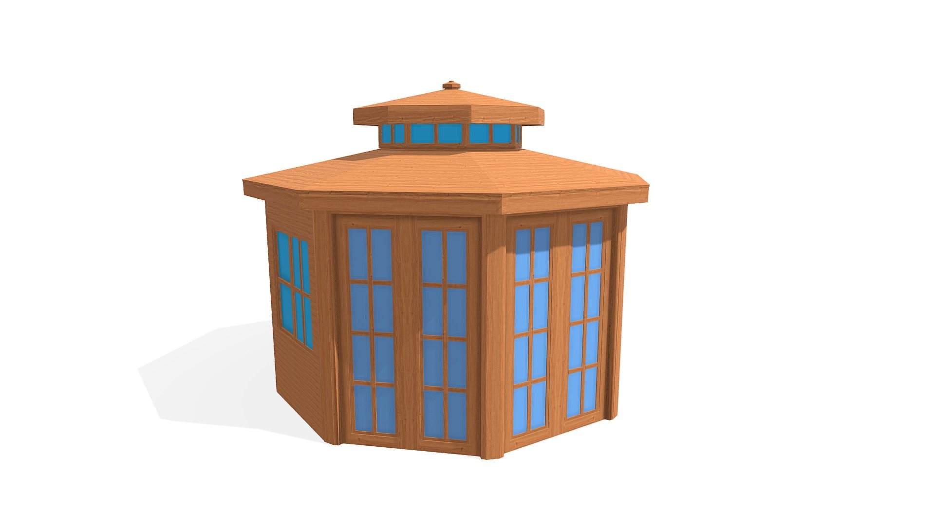 Custom Octogonal Gazebo - 3D model by Forever Redwood [ded23ba] - Sketchfab