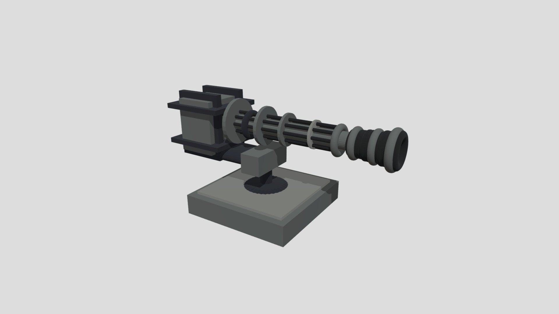 Low poly gun turret - Download Free 3D model by randomModelsMan ...