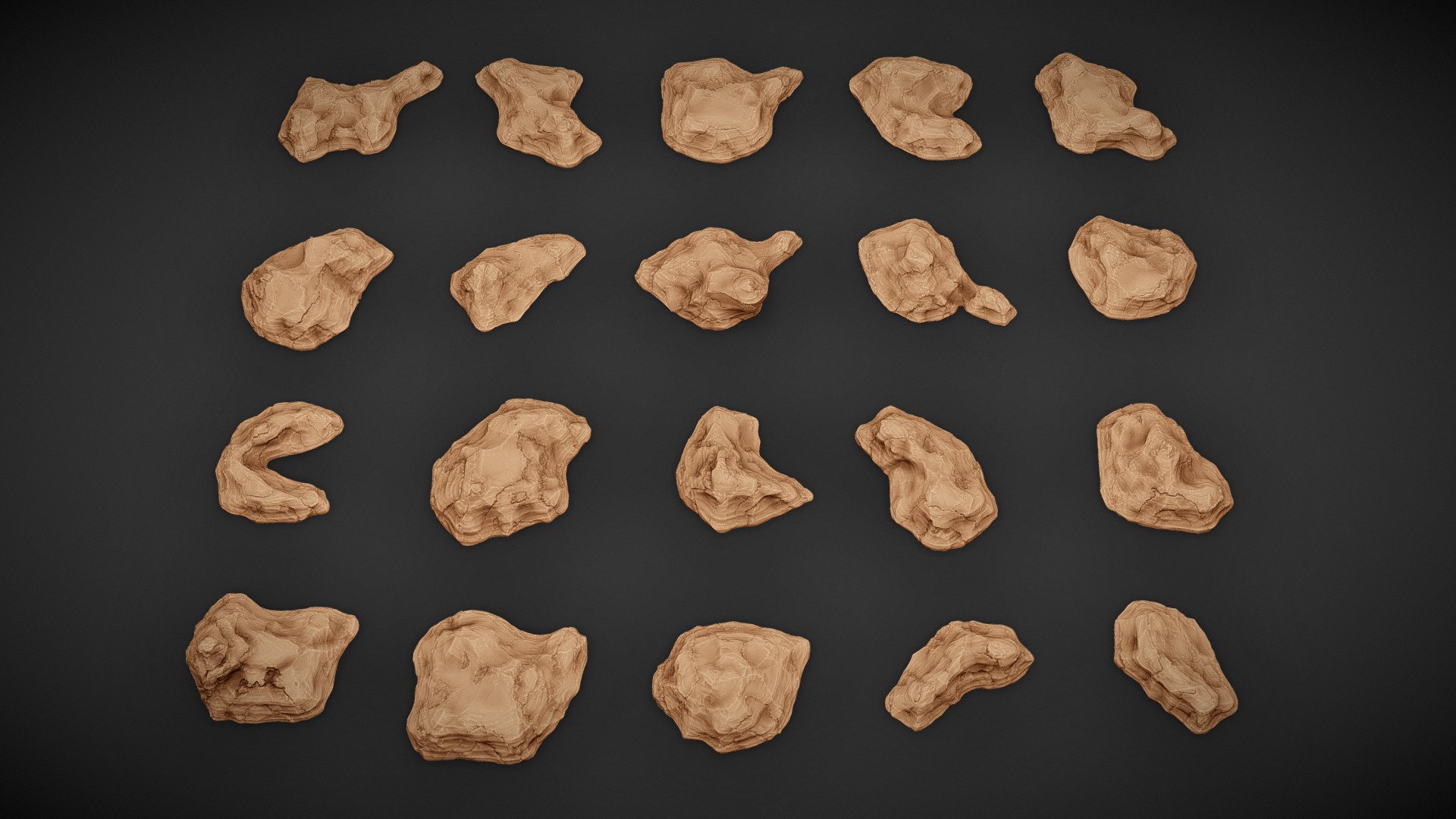 sculpted Stones Pack 01 - Buy Royalty Free 3D model by UJJWAL CHAUHAN (@Ujjwal-Chauhan) [ded6a2e ...