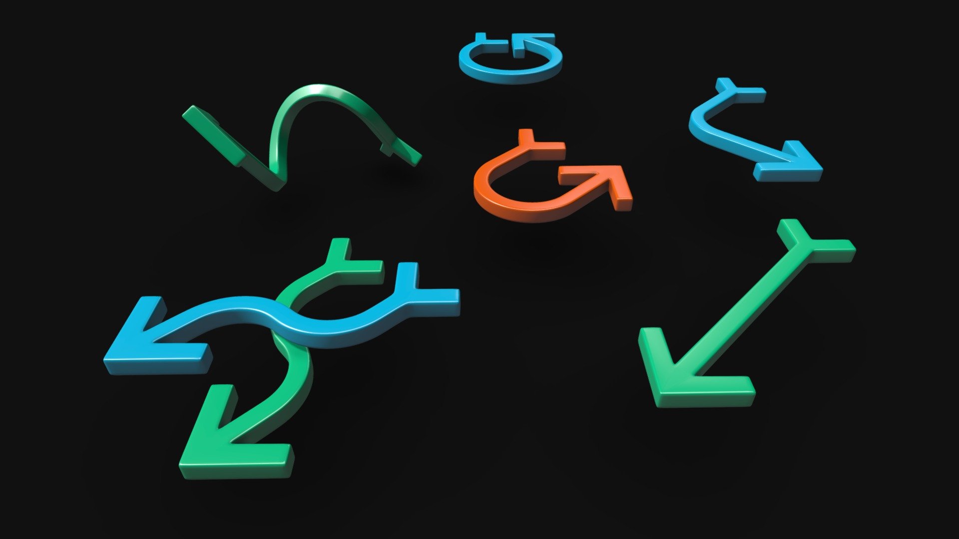 Arrows Collection - Thin Tail - Buy Royalty Free 3D model by RitorDP ...