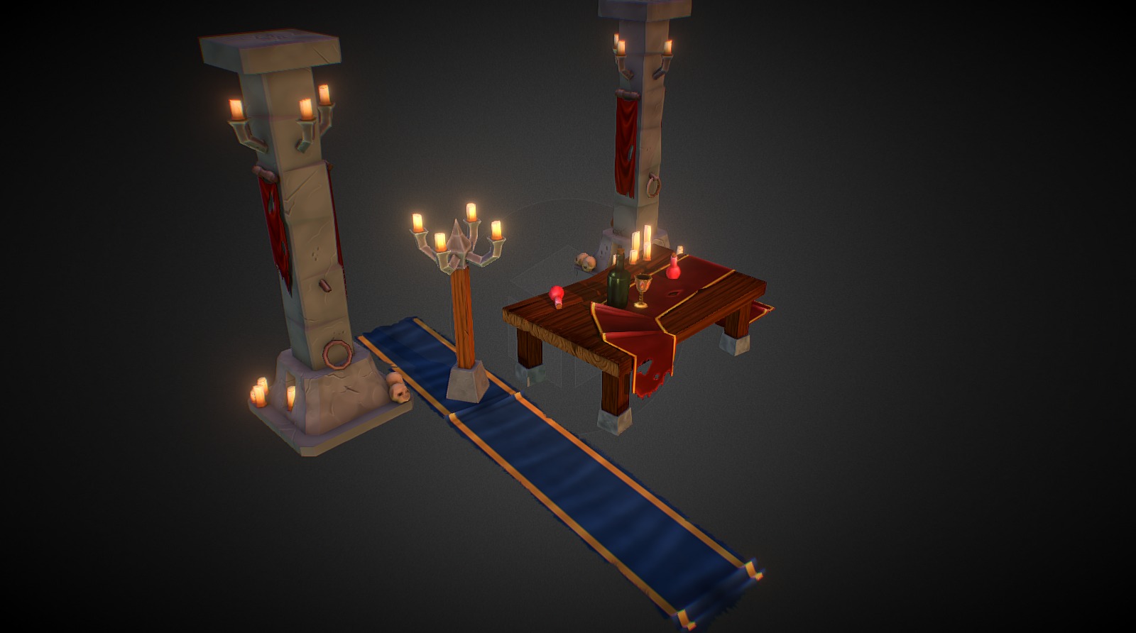 Table Scene - 3D model by asim (@asim7) [ded7b05] - Sketchfab