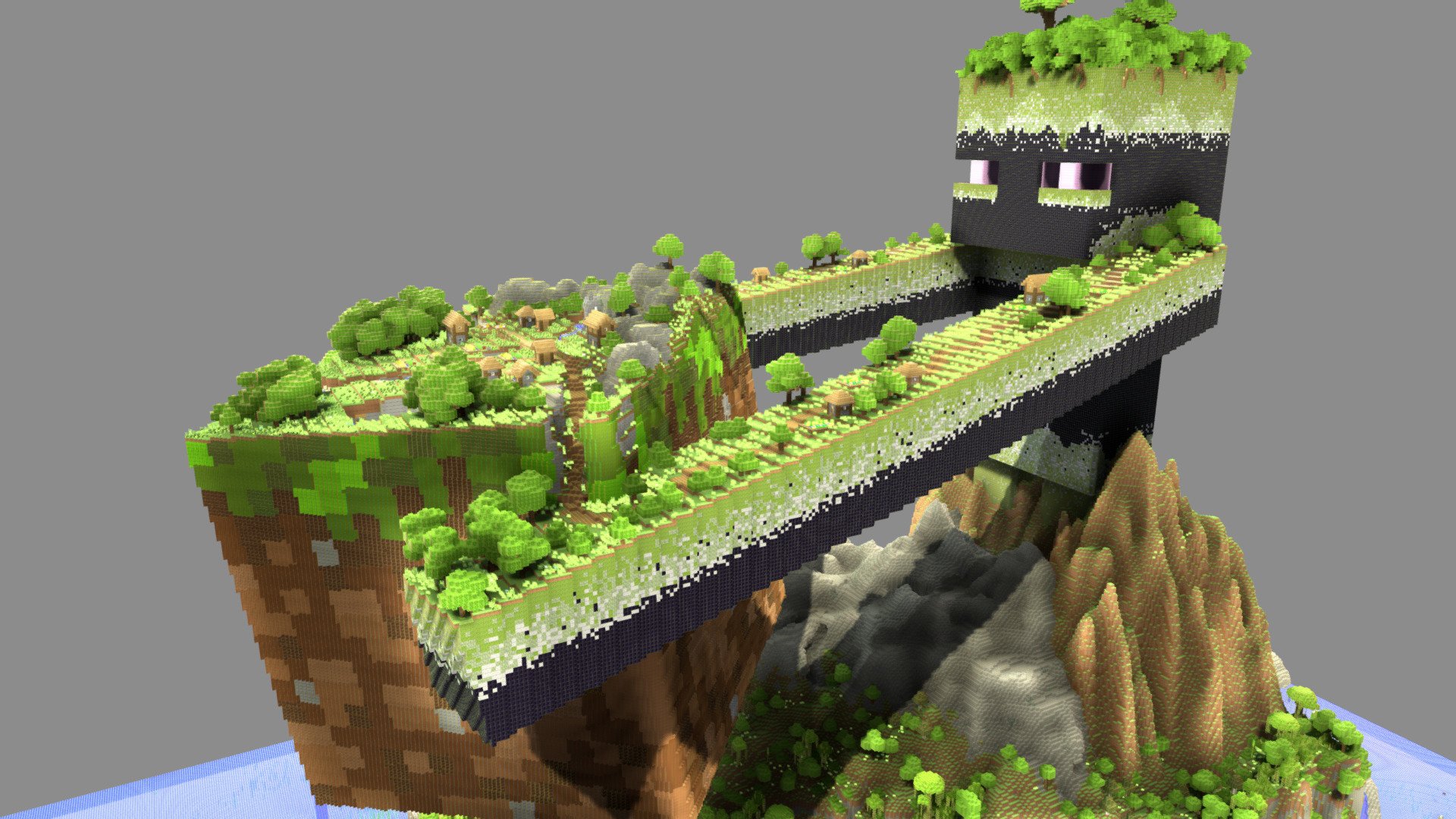 huge enderman island - 3D model by nayakura8080 [ded8cee] - Sketchfab