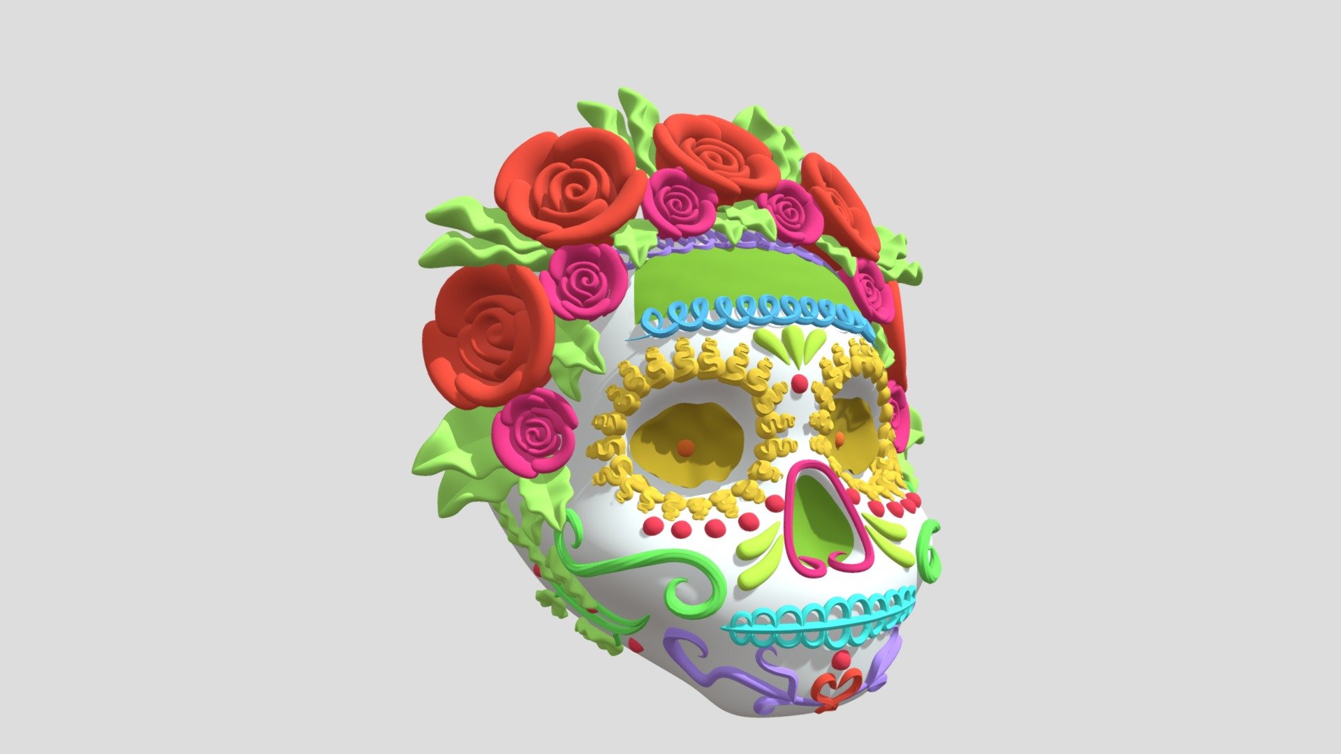 Sugar Skull - 3D model by gibooooomr [dedd497] - Sketchfab