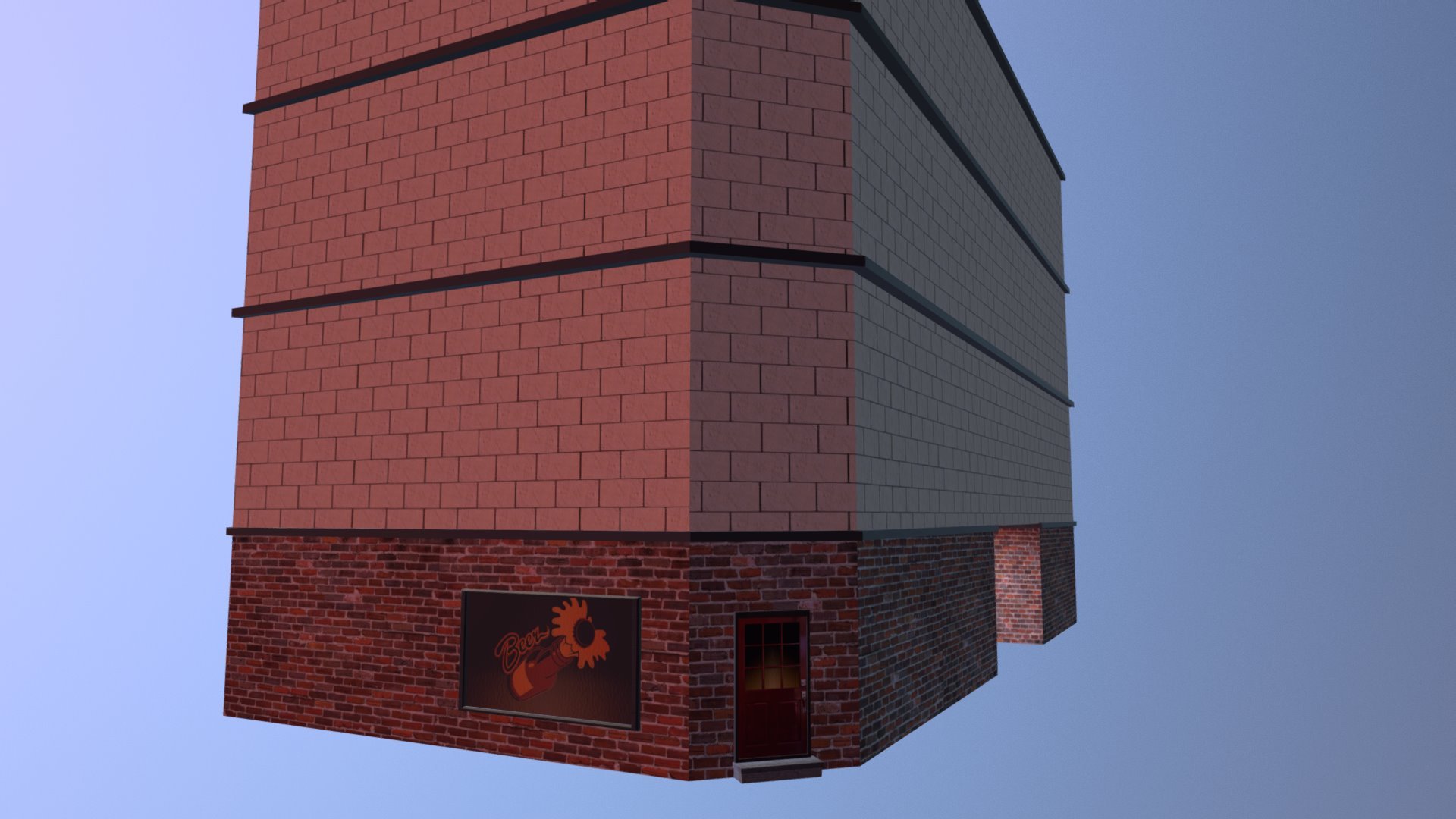 Corner Bar + Building - 3D model by zogorman [dee09a1] - Sketchfab
