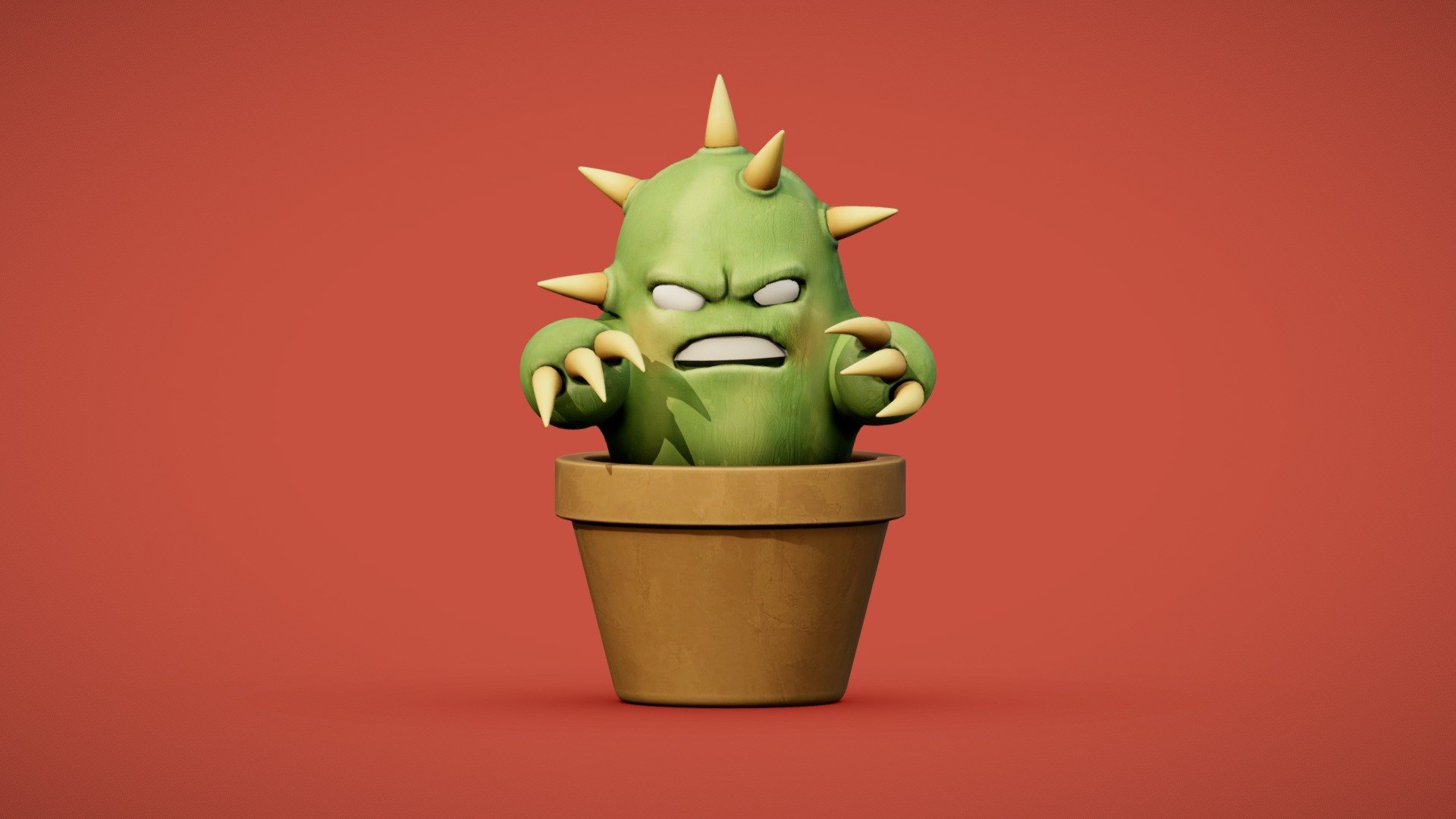 Angry Cactus - Buy Royalty Free 3D model by Vanessa Araújo (@vanessa3d) [dee16a7] - Sketchfab Store