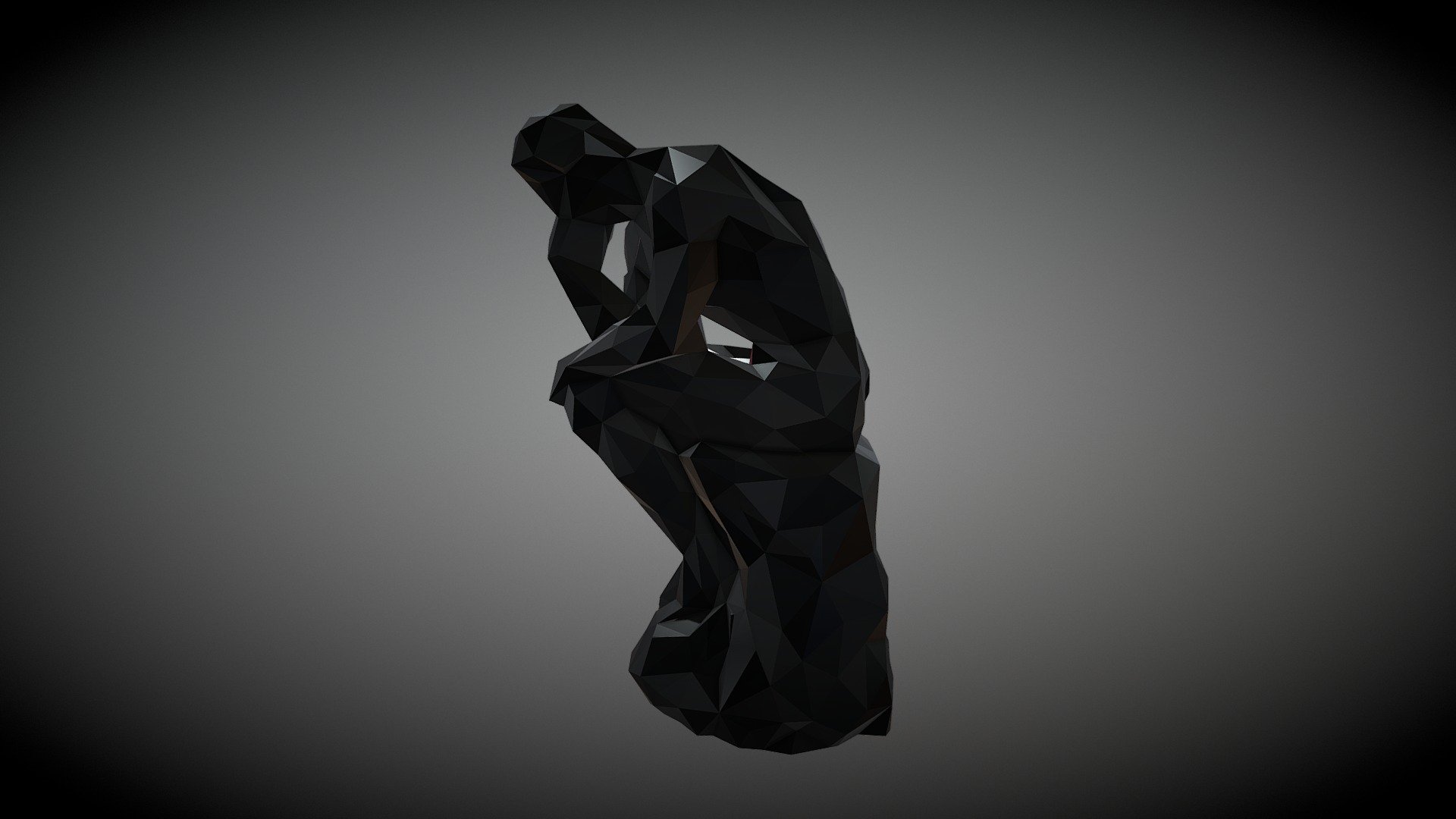 LP_The Thinker by Auguste Rodin - 3D model by hebastian [dee6529 ...