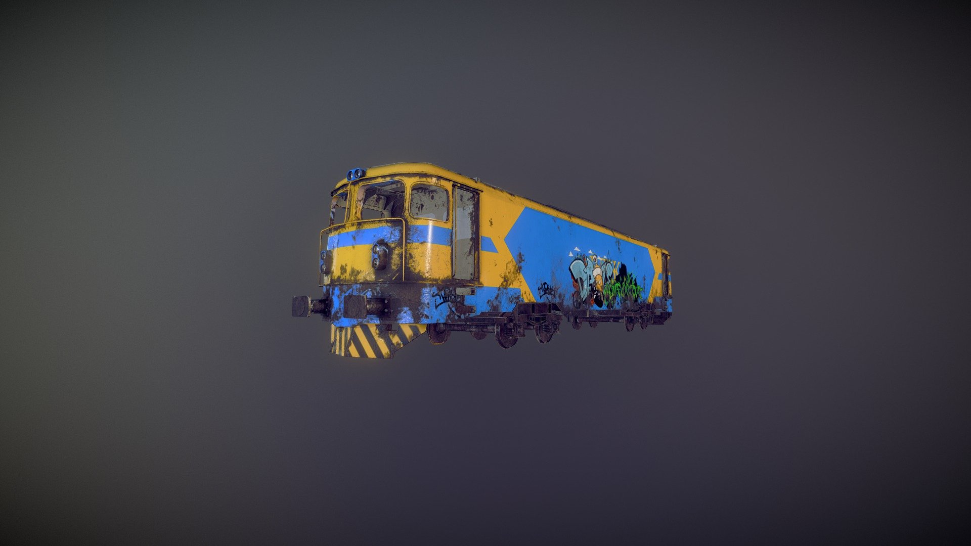 Old Train Locomotive - Download Free 3D model by Tzandar The Great ...