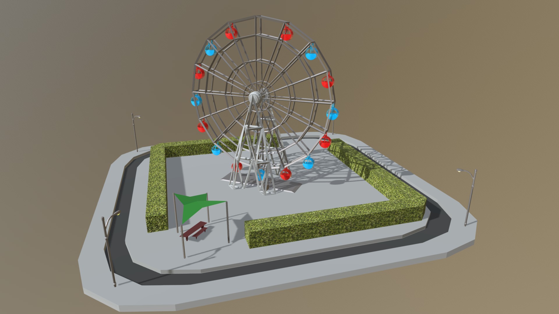 Ferris Wheel - 3D model by webappsolution (@mccormickbytes) [deeb957 ...