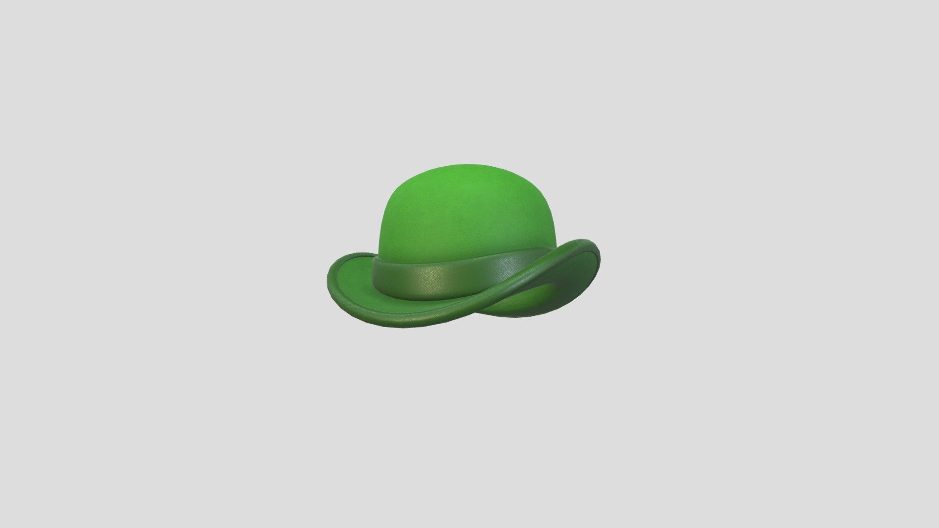 Hat040 Green Bowler Hat - Buy Royalty Free 3D model by Babara ...