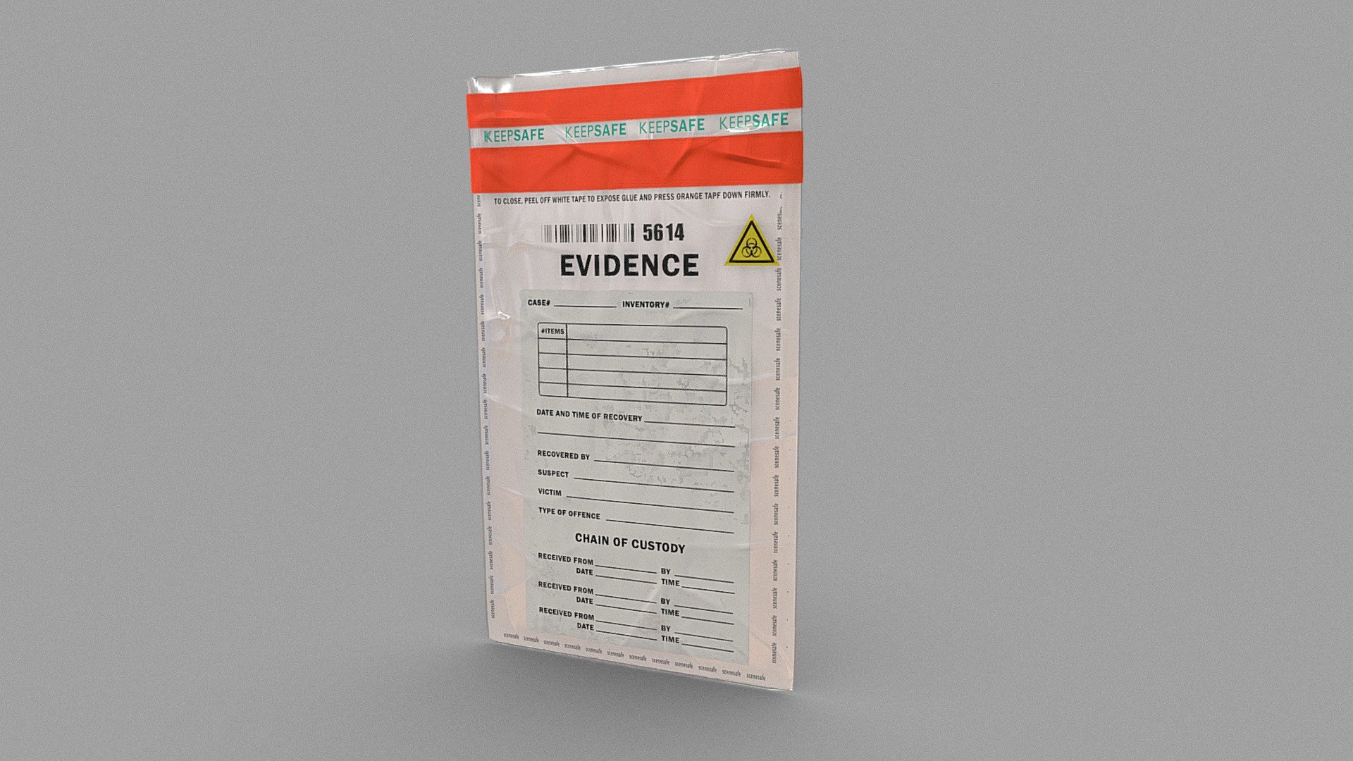 Crime Scene Evidence Bag