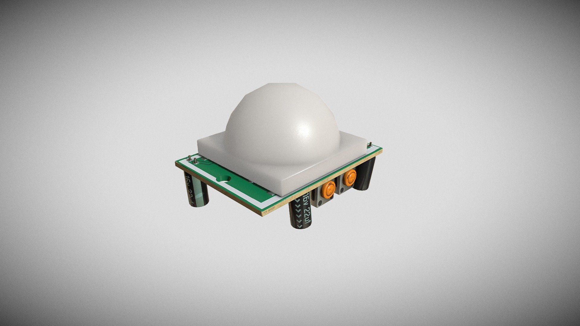 3D PBR Adjustable IR Motion Sensor / PIR - 3D model by Mustafa Özgen ...