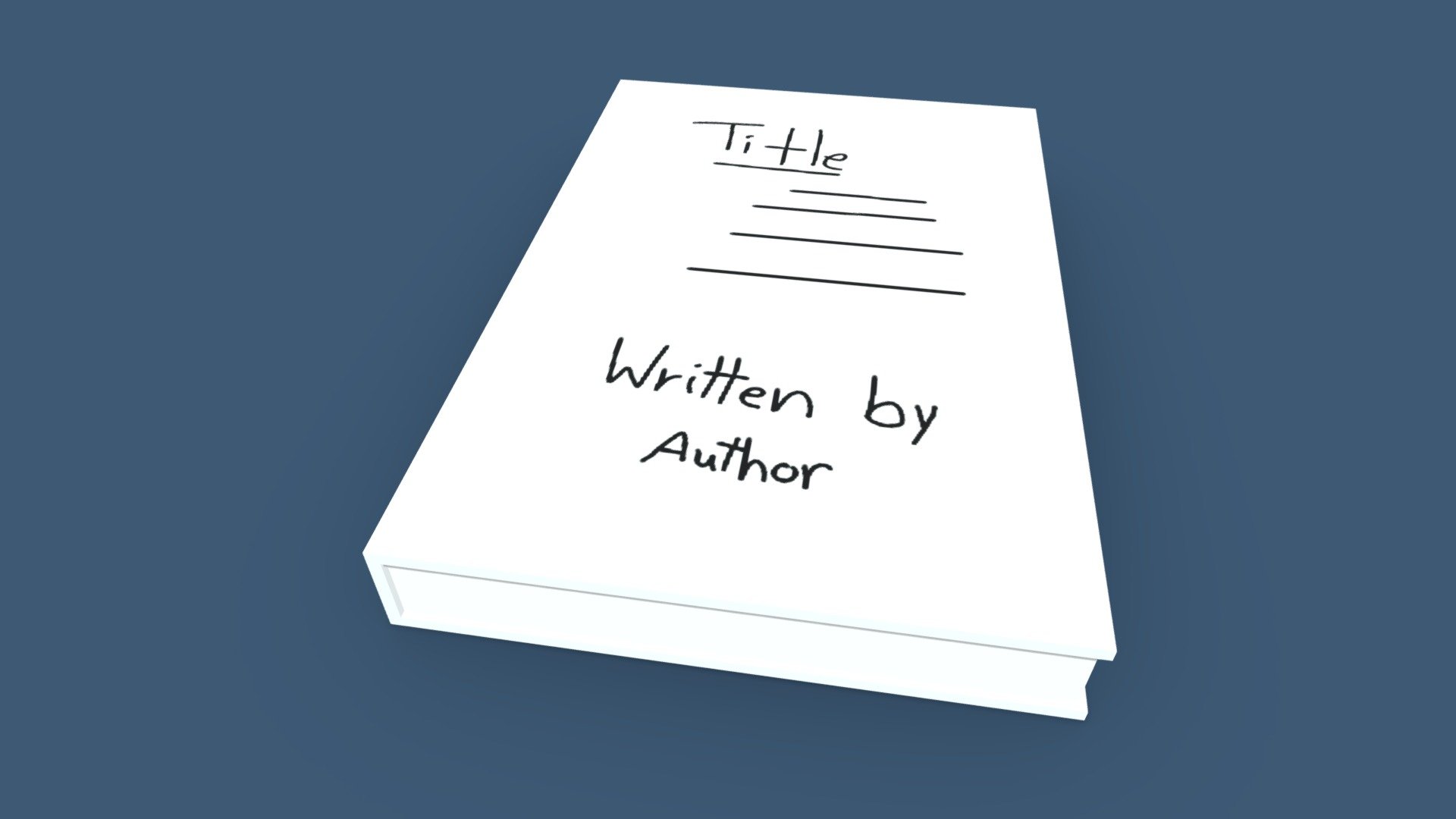 Hardcover Book (base) - Download Free 3D model by Maggatron ...