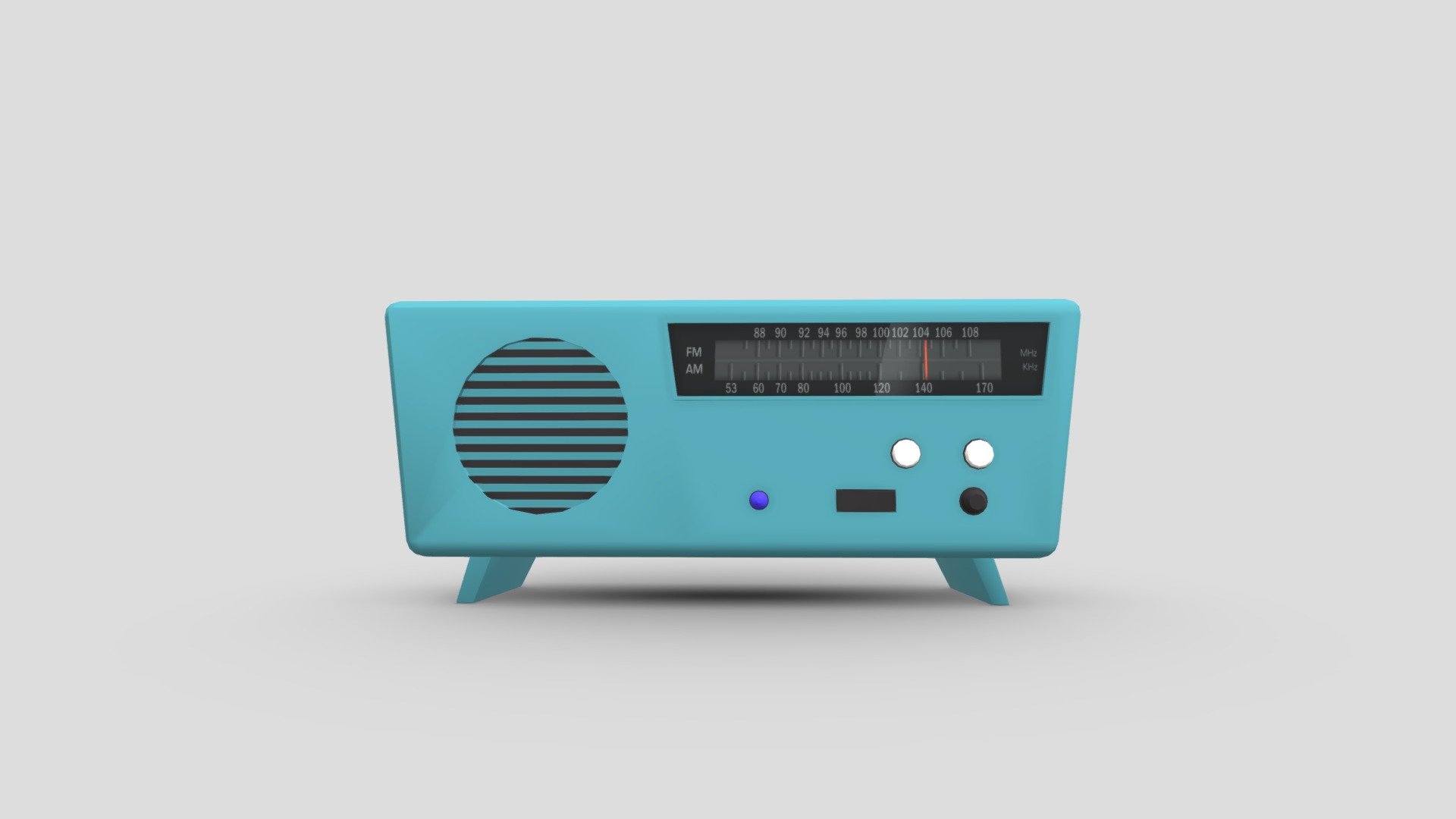 Blue Vintage Radio - Download Free 3D model by berilbasak (@berilbaska ...