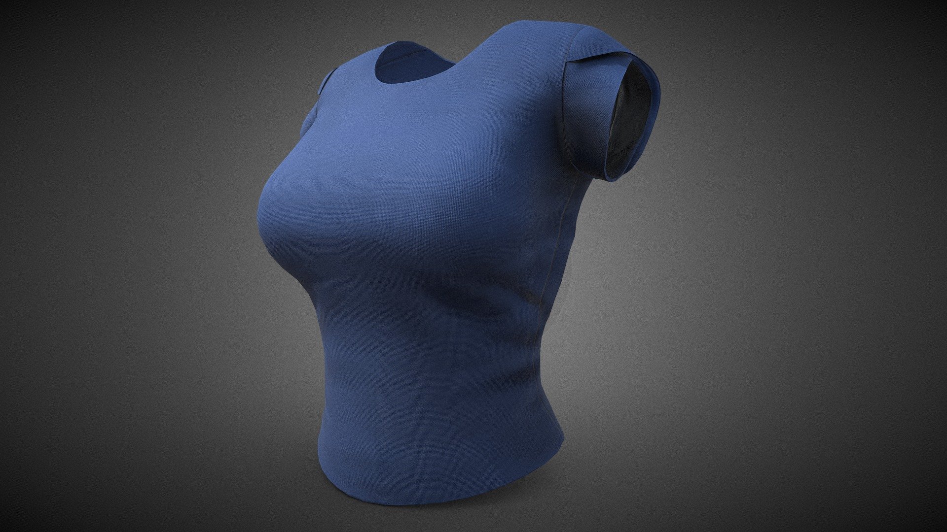 Female Blue T-Shirt Style 6 - Buy Royalty Free 3D model by CG StudioX ...