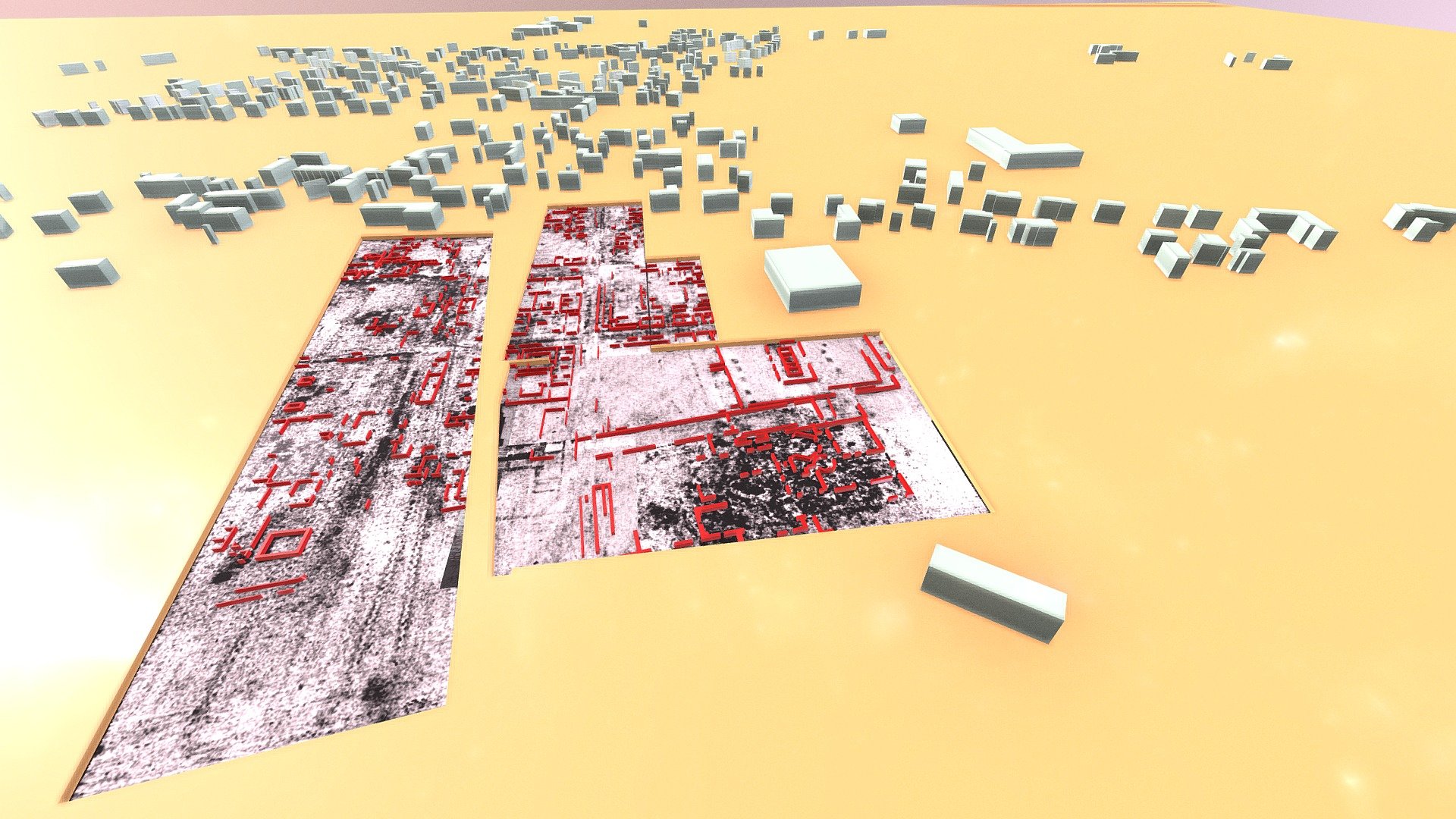 Vieux Forum 3D representation of GPR data V3 - 3D model by Armin ...