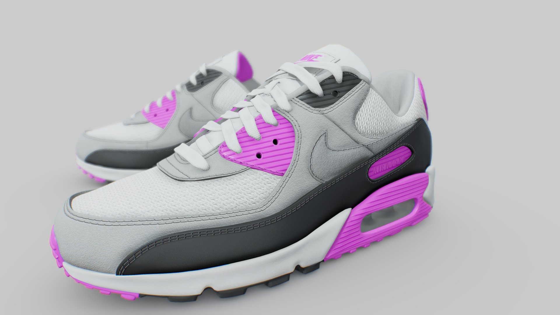 Nike Air Max 90 (4K & UHD ) Sneakers Pink - 3D model by alitvinenkoo13 ...
