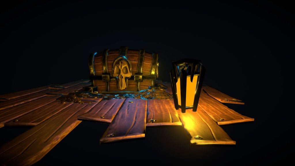 Stylized Treasure Chest - 3D model by PlagnolAdrian [def2991] - Sketchfab