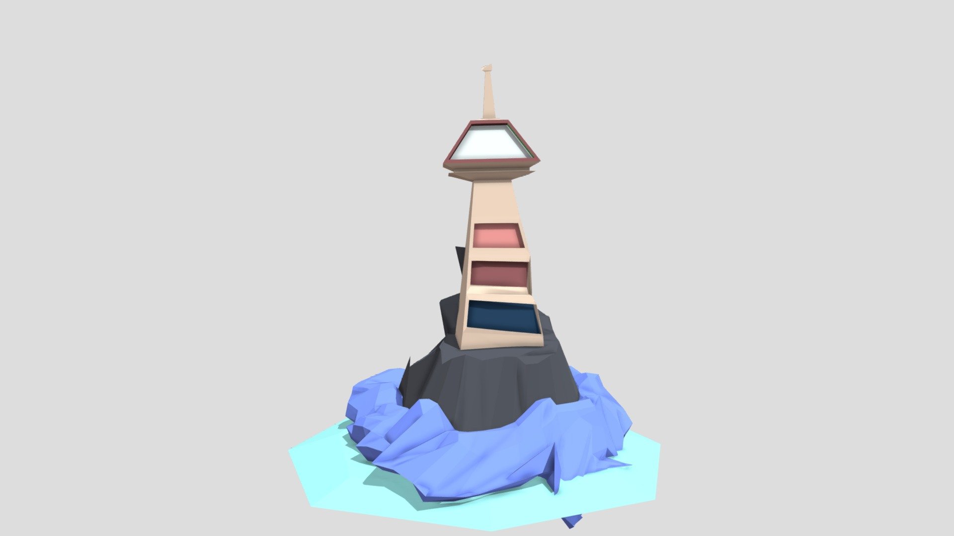 Art Monument 3d Model Low Poly - 3D model by sandra.irawan85 [def2b94 ...