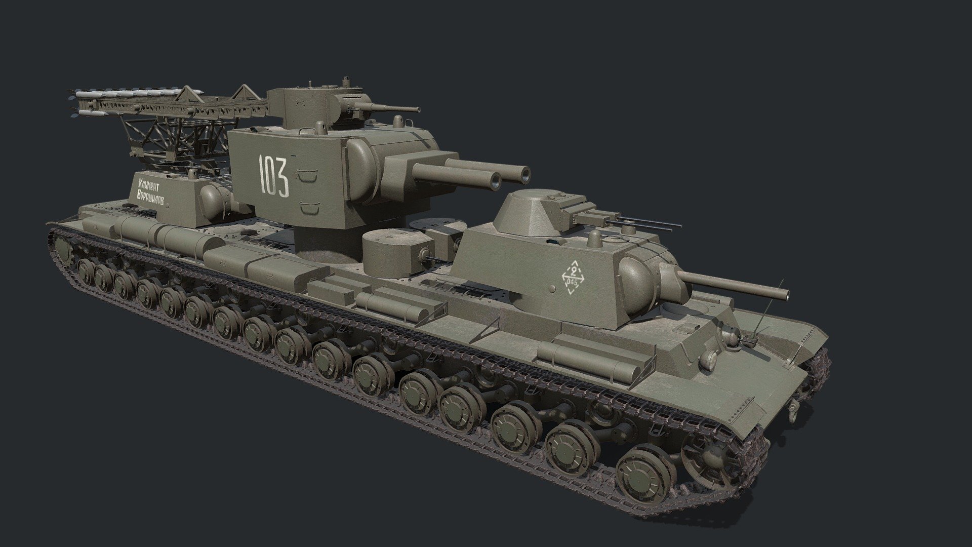 KV-6 Behemoth tank - Buy Royalty Free 3D model by Tim Samedov (@citizensnip) [def30a2 ...