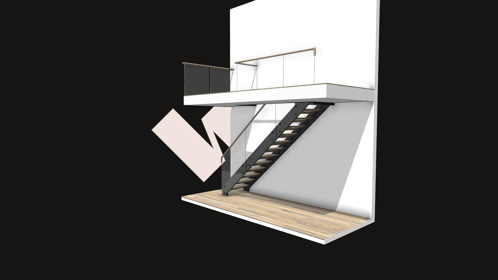 Harris - Staircase Visual - 3D model by The Metal Staircase Company ...