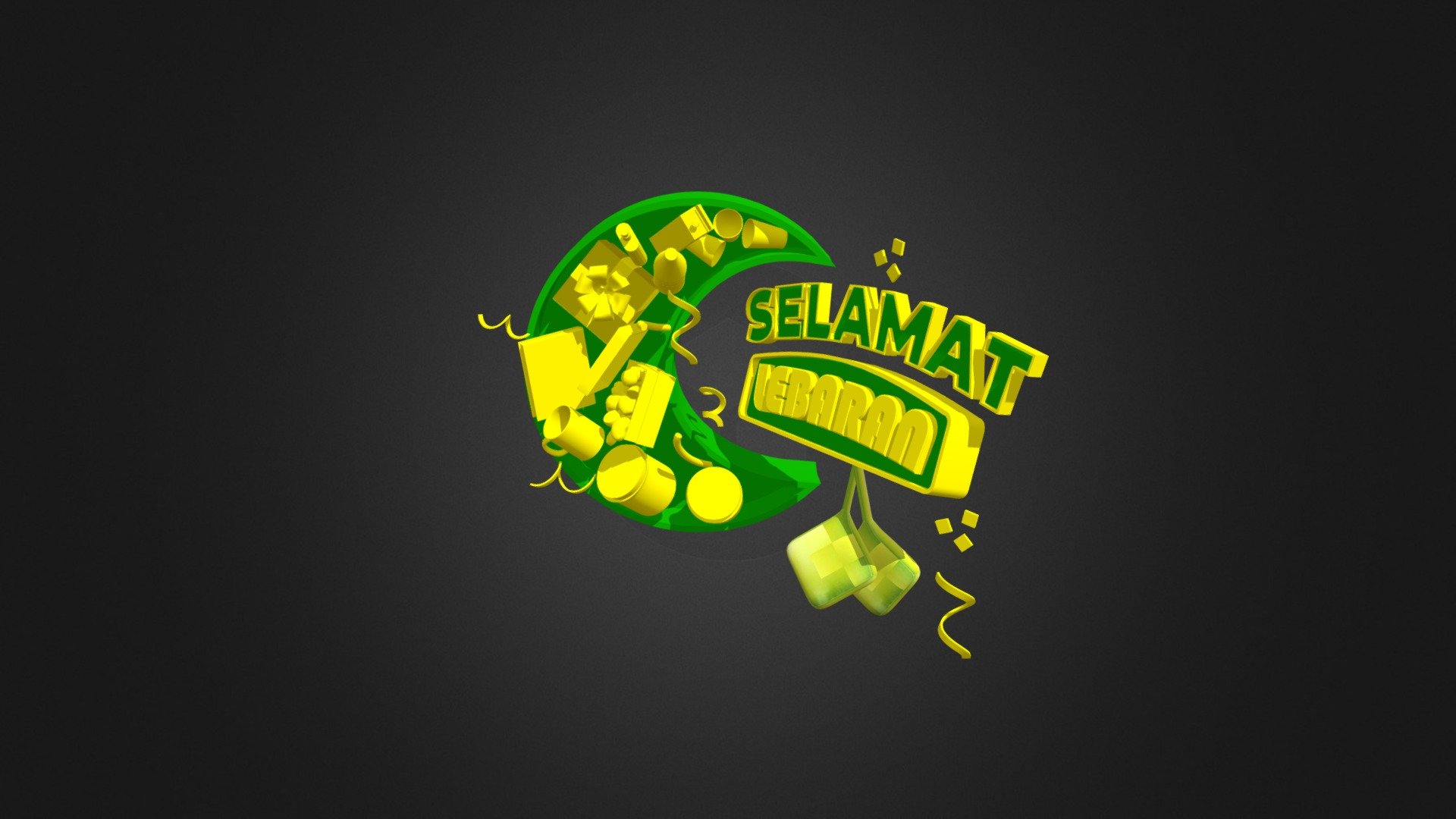 Ikon 3D Lebaran - 3D model by hellikhermawan [def9ad9] - Sketchfab