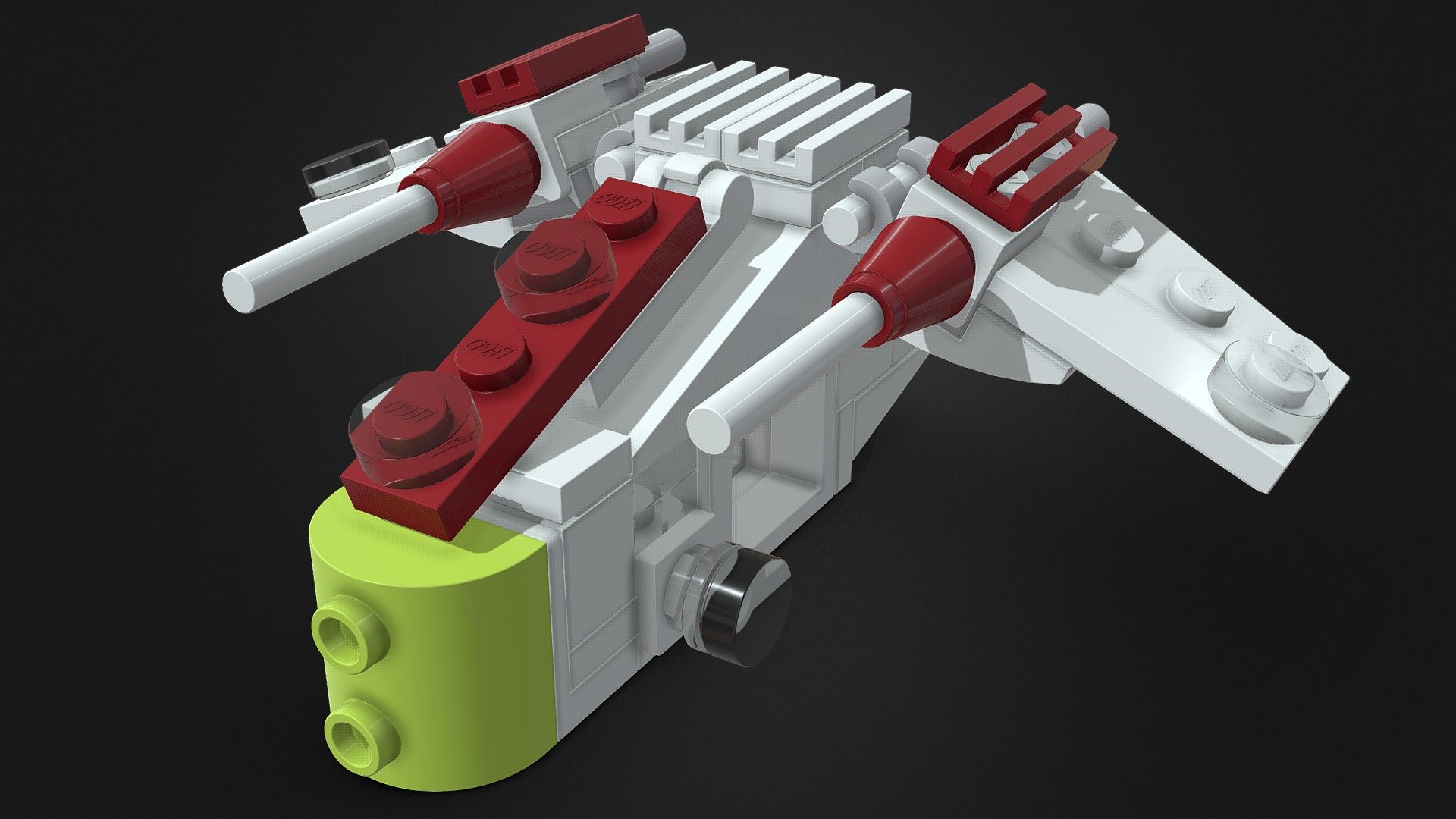 Lego Republic Gunship - 3D model by DarthClays [defa408] - Sketchfab