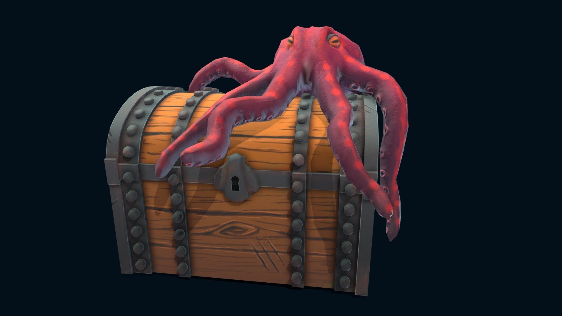 Octopus and treasure - Download Free 3D model by Goblin Blanco ...