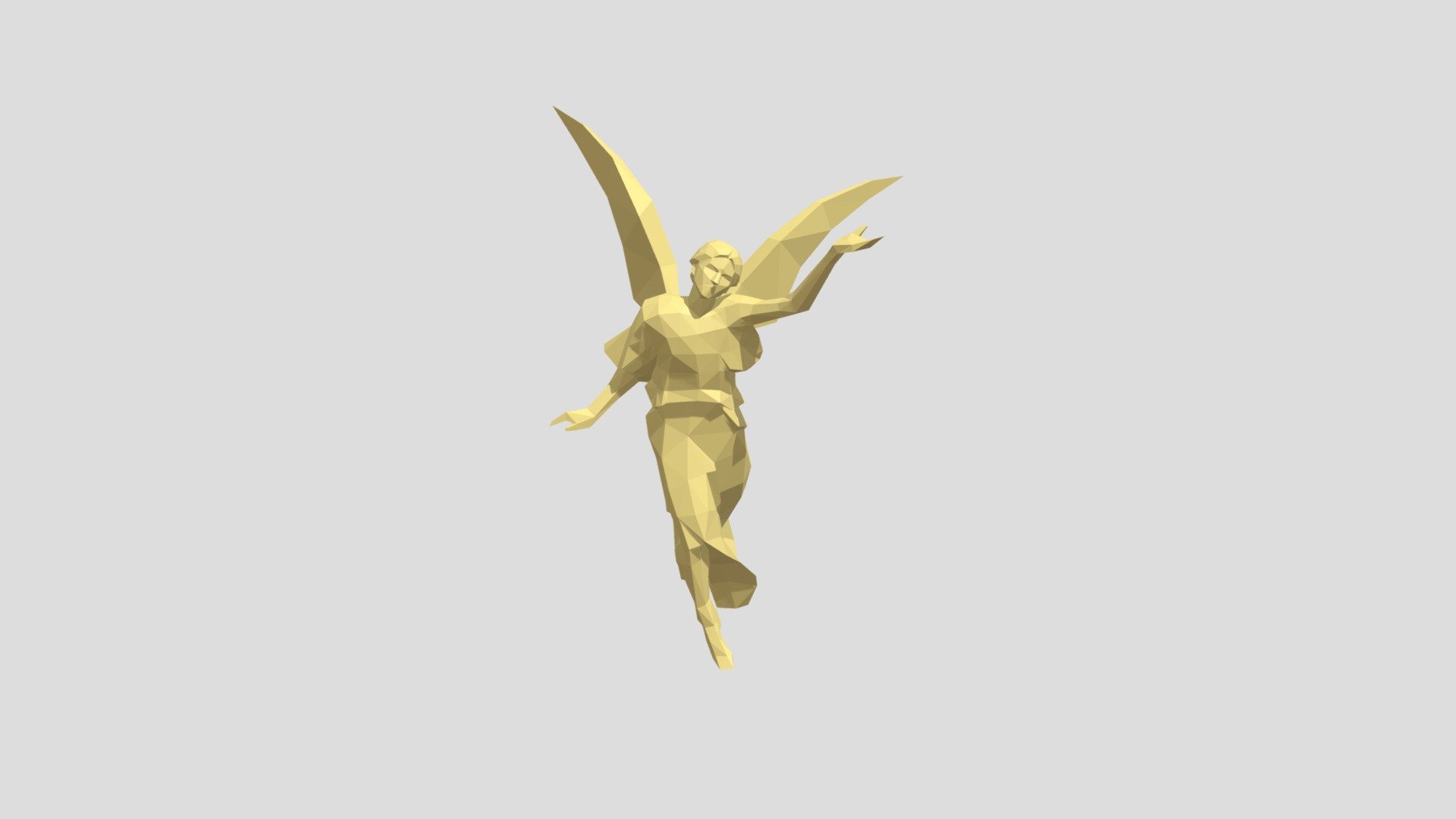 lowpoly angel statue - 3D model by tomtom (@tom0000) [defb472] - Sketchfab