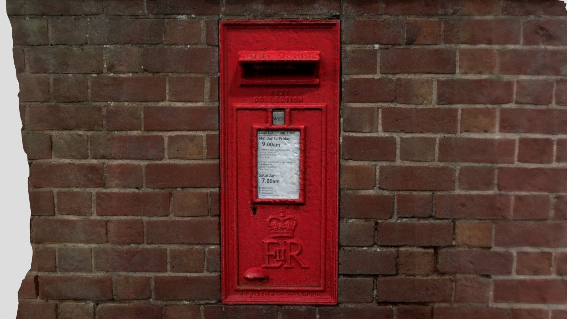 Royal Mail Post Box FREE 3DScanProjectA6 - Download Free 3D model by ...