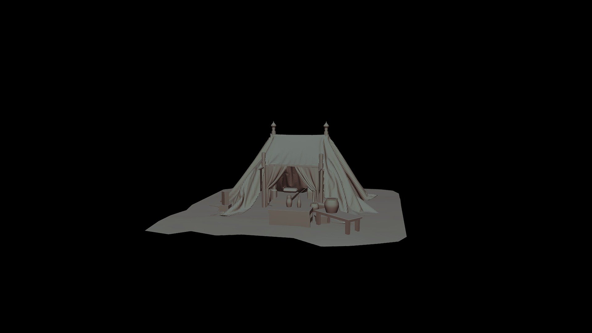 Tent - 3D model by felixomoon [defe54b] - Sketchfab