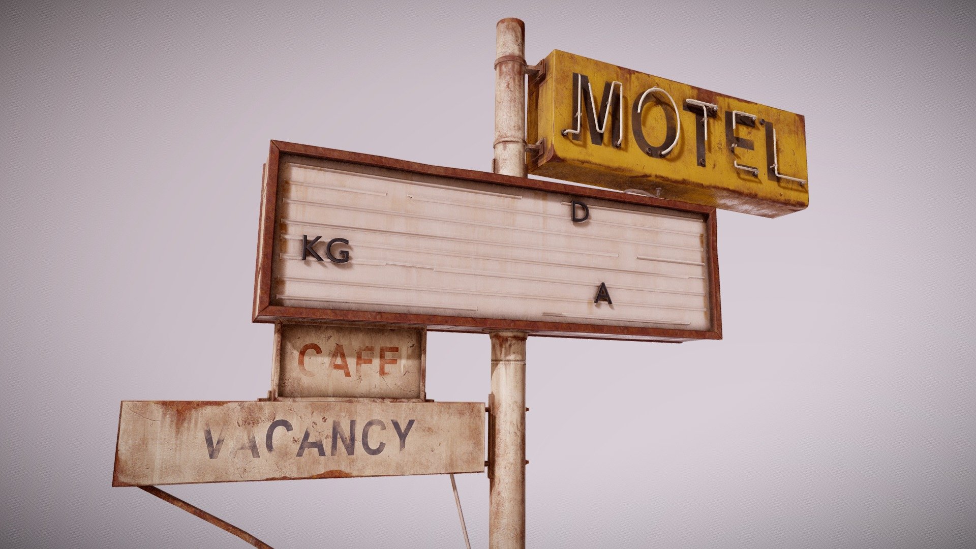 PAS - Post Apocalyptic Abandoned Sign 22 - Buy Royalty Free 3D model by ...
