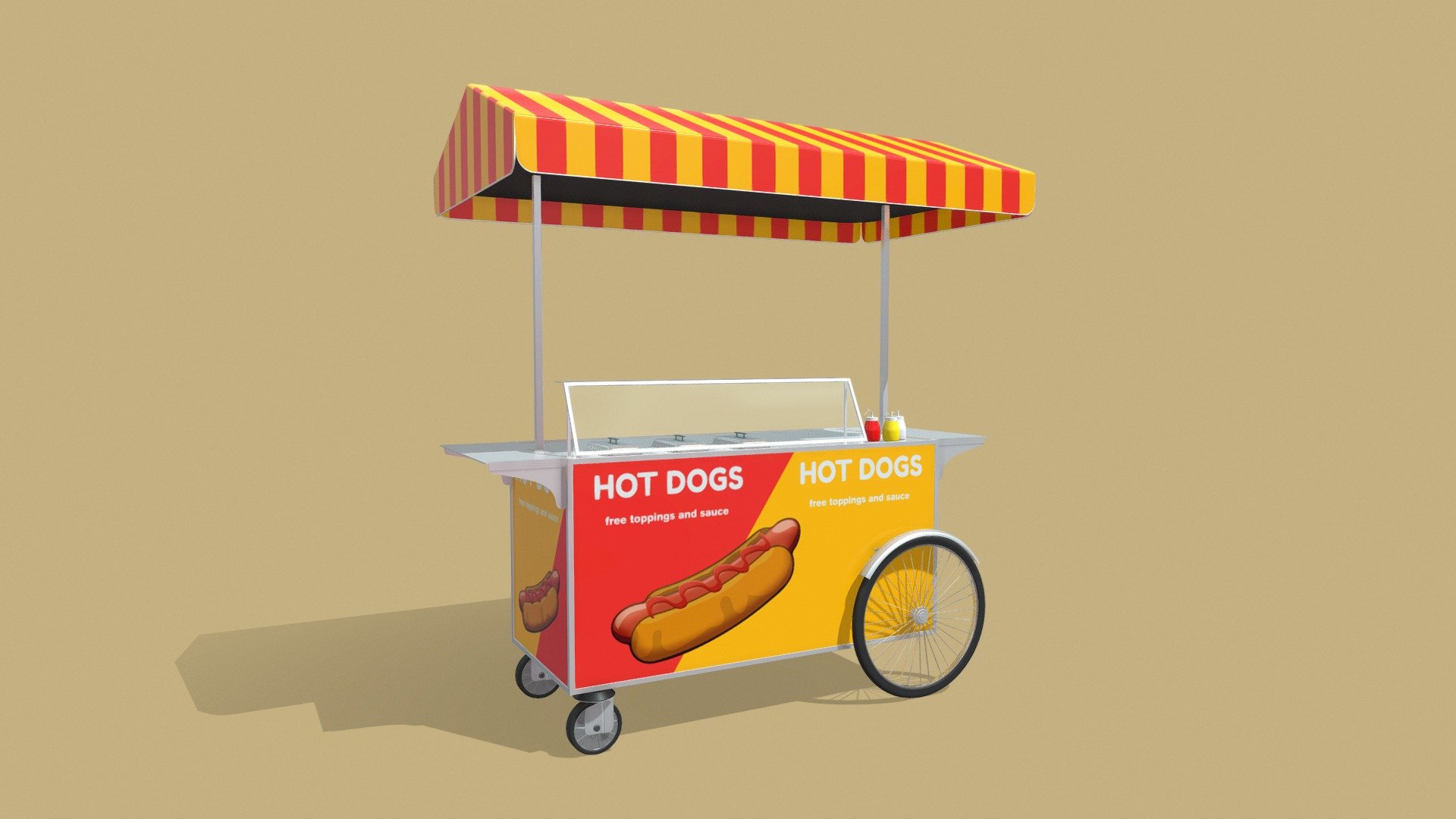 Food Stand - Cart 5 - Buy Royalty Free 3D model by CGBee (@cg.bee ...