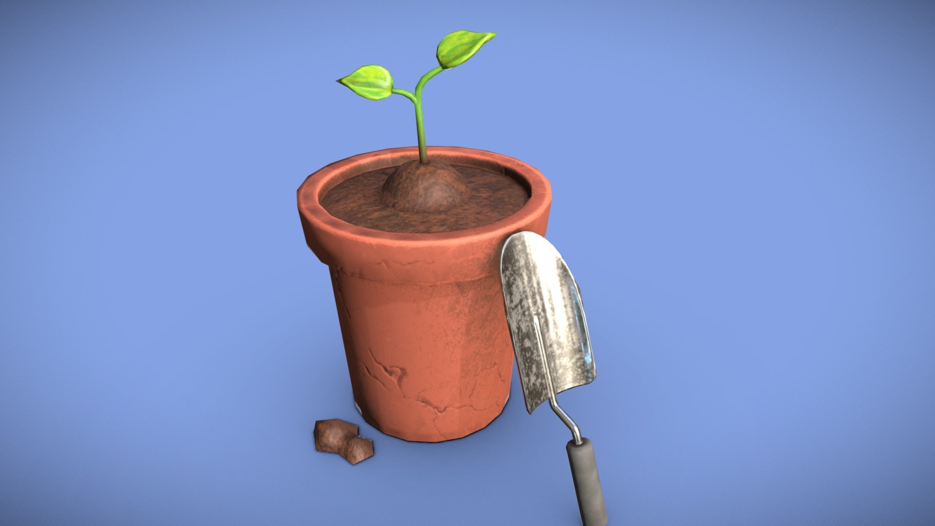 Sprouting Potted Plant - Download Free 3D model by Alex Sanches ...