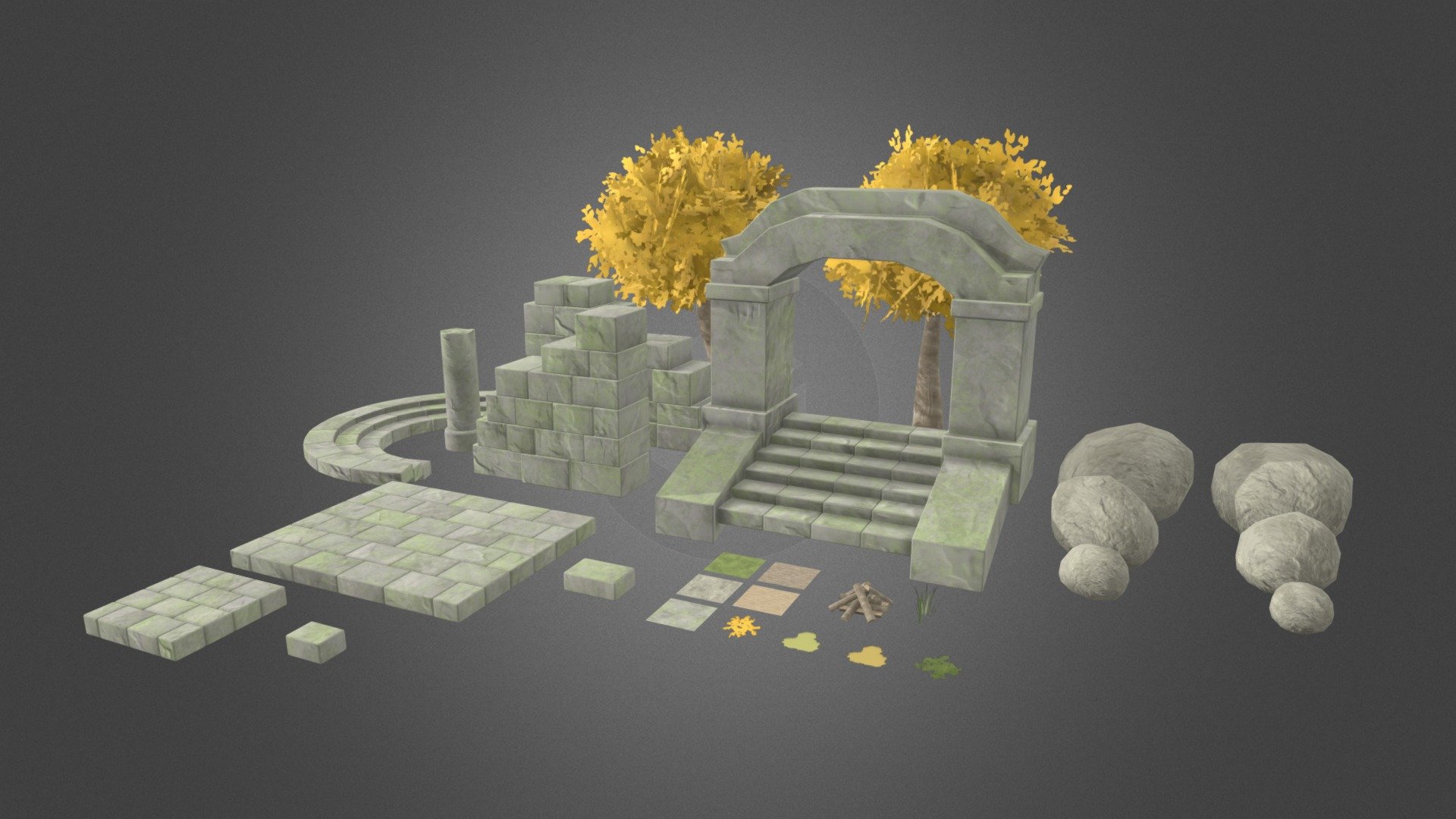 Ruin Scene Assets - 3D model by Mapi (@Mapi5) [df0f88a] - Sketchfab