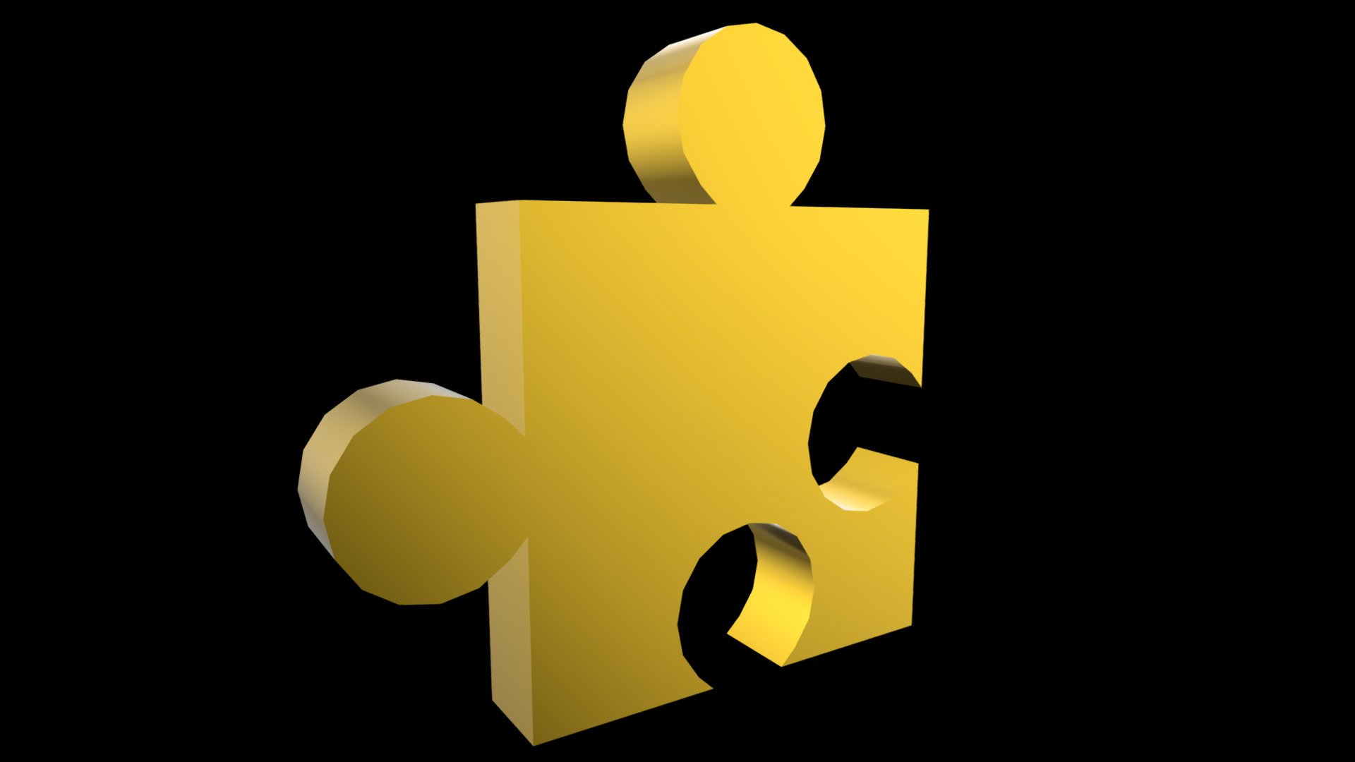 Golden Puzzle Piece - 3D model by Ms Malvolio (@ms_malvolio) [df14016 ...