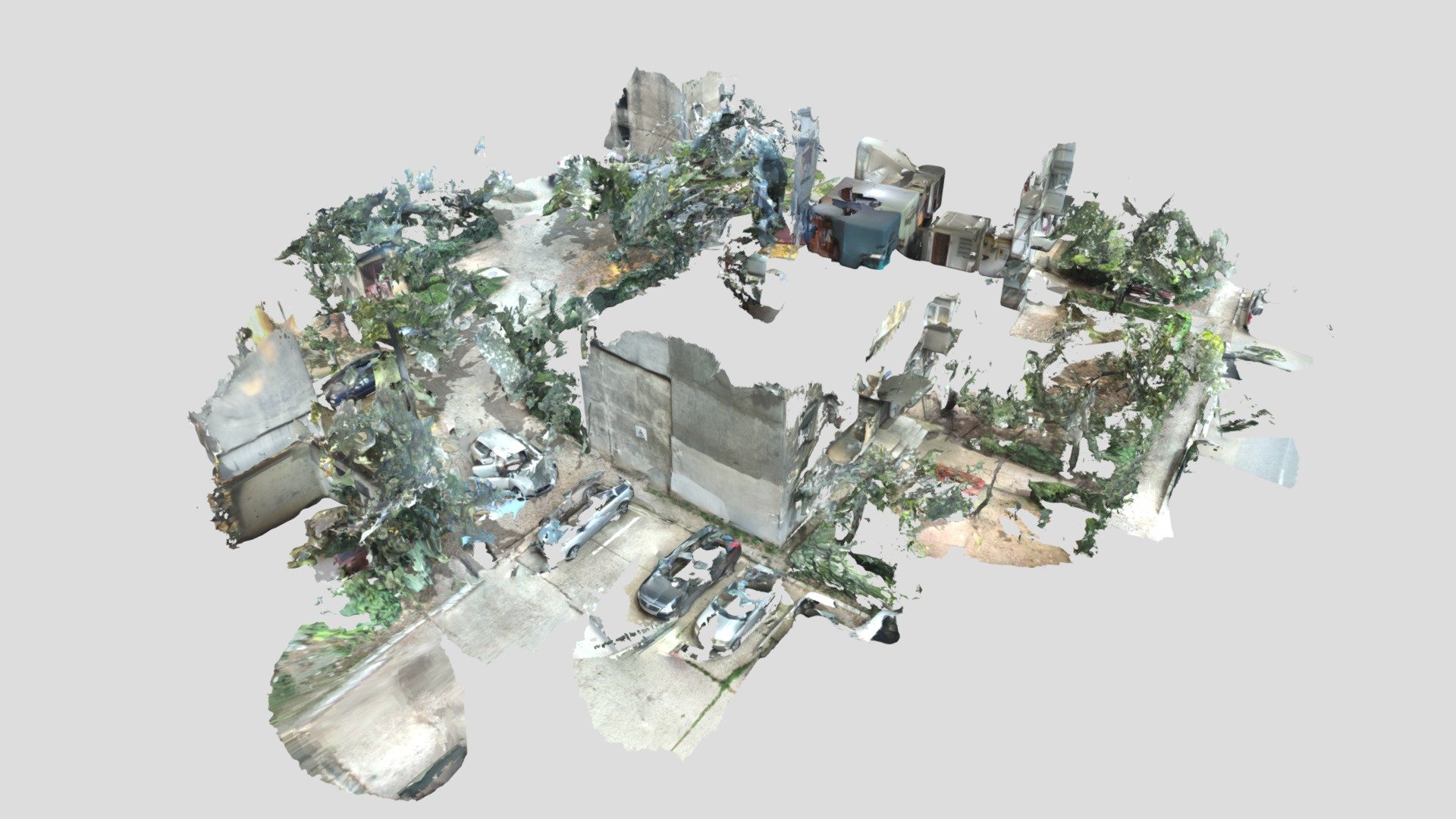 Lidar Scanned Building Around And Inside 3d Model By