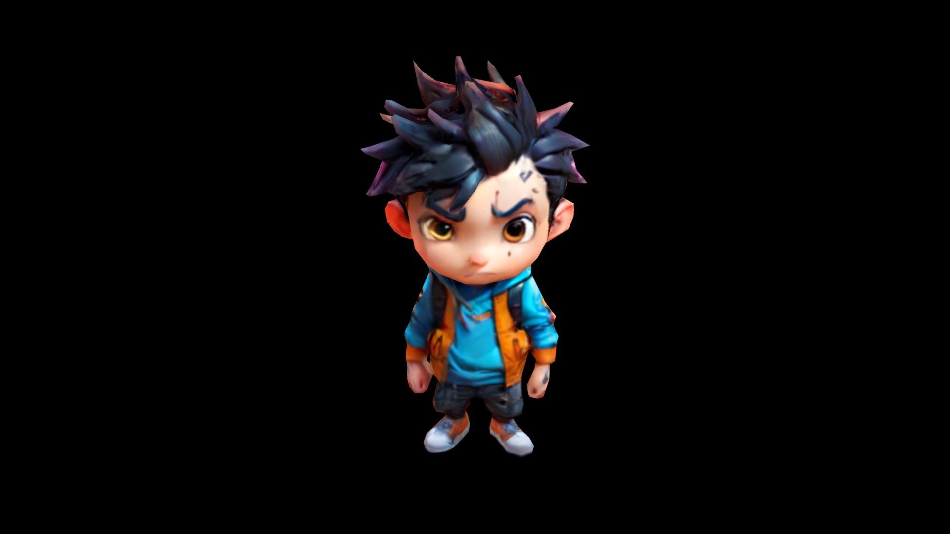 "Embittered Boy with Spiky Hair" - Download Free 3D model by klrxyz ...