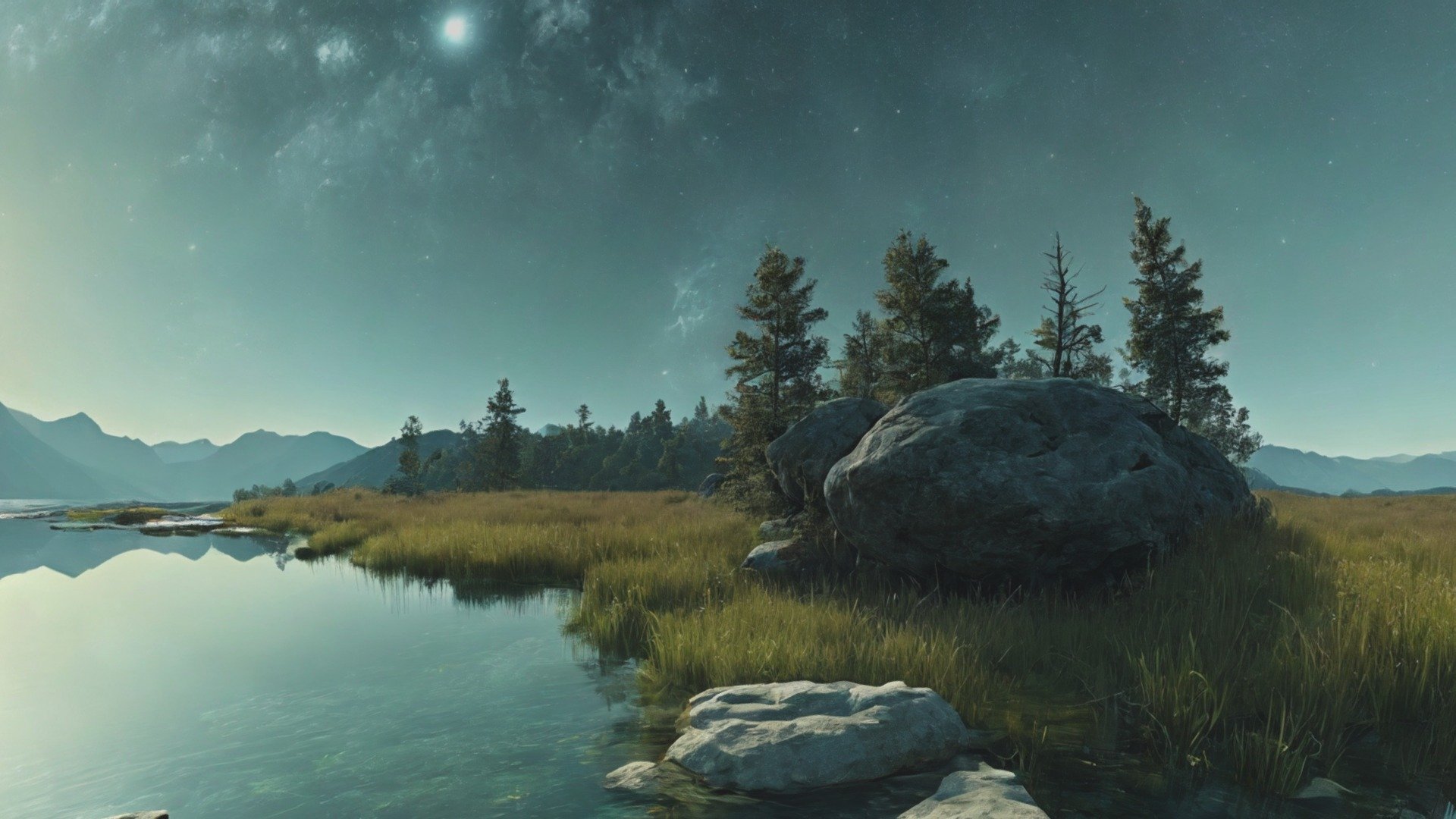 HDRI Night Time Skybox Landscape Panorama E - Buy Royalty Free 3D model ...