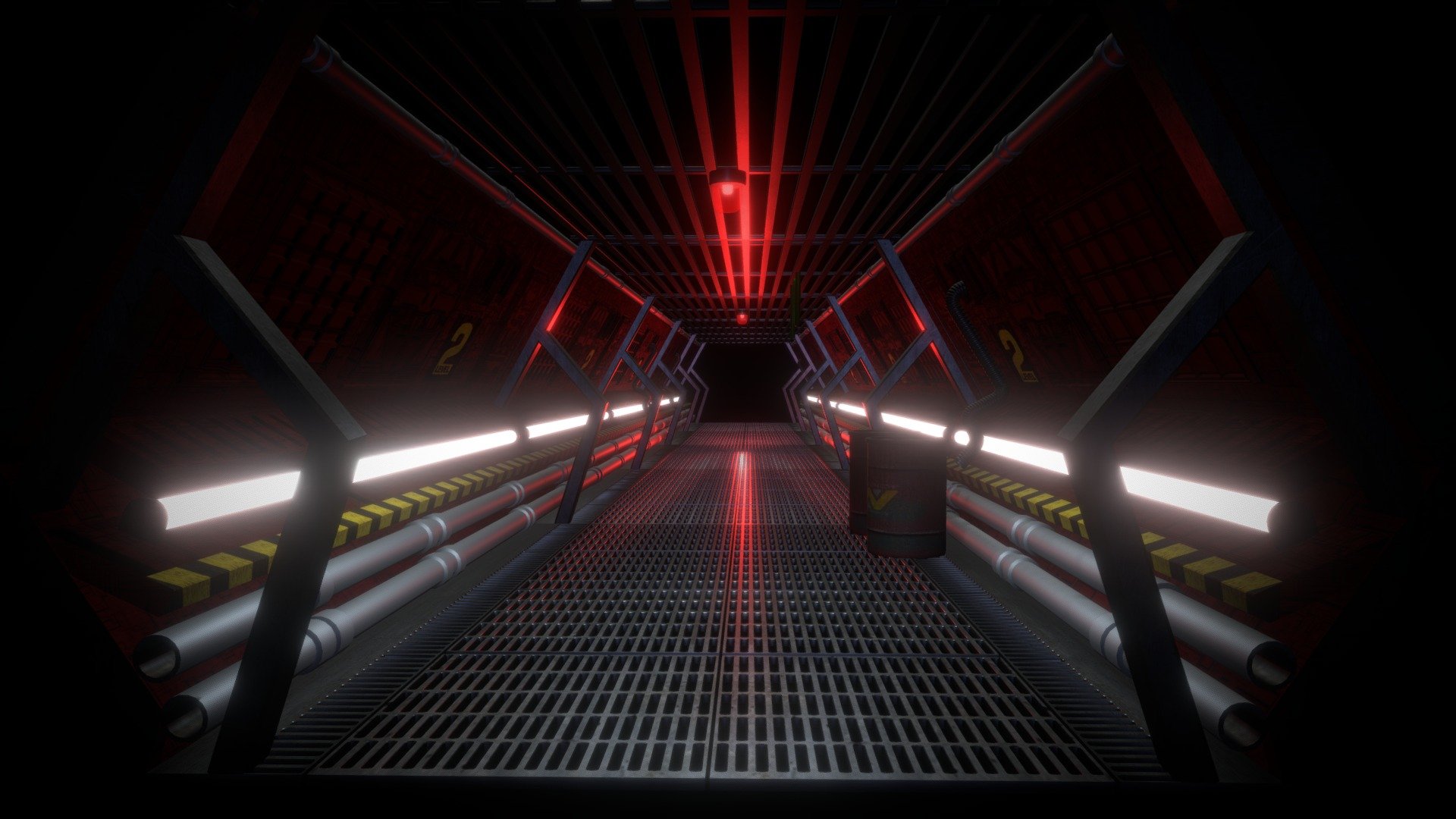 Aliens Corridor - 3D model by paulelderdesign [df18364] - Sketchfab