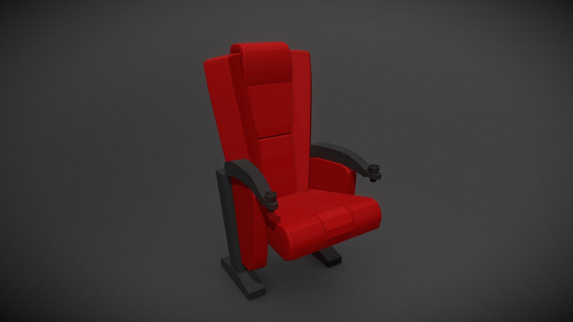 Cinema Chair (Low-Poly) - 3D model by NishantCreatives [df19d04 ...