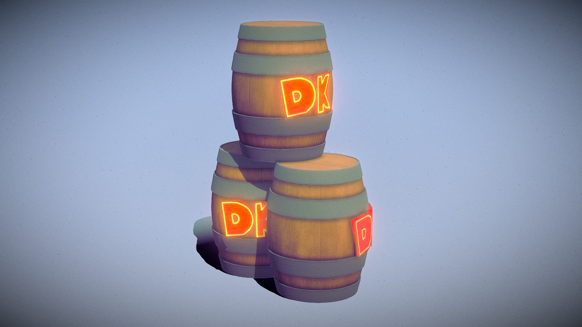 Donkey Kong Barrel. - Download Free 3D model by Frugetto [df1c5af ...