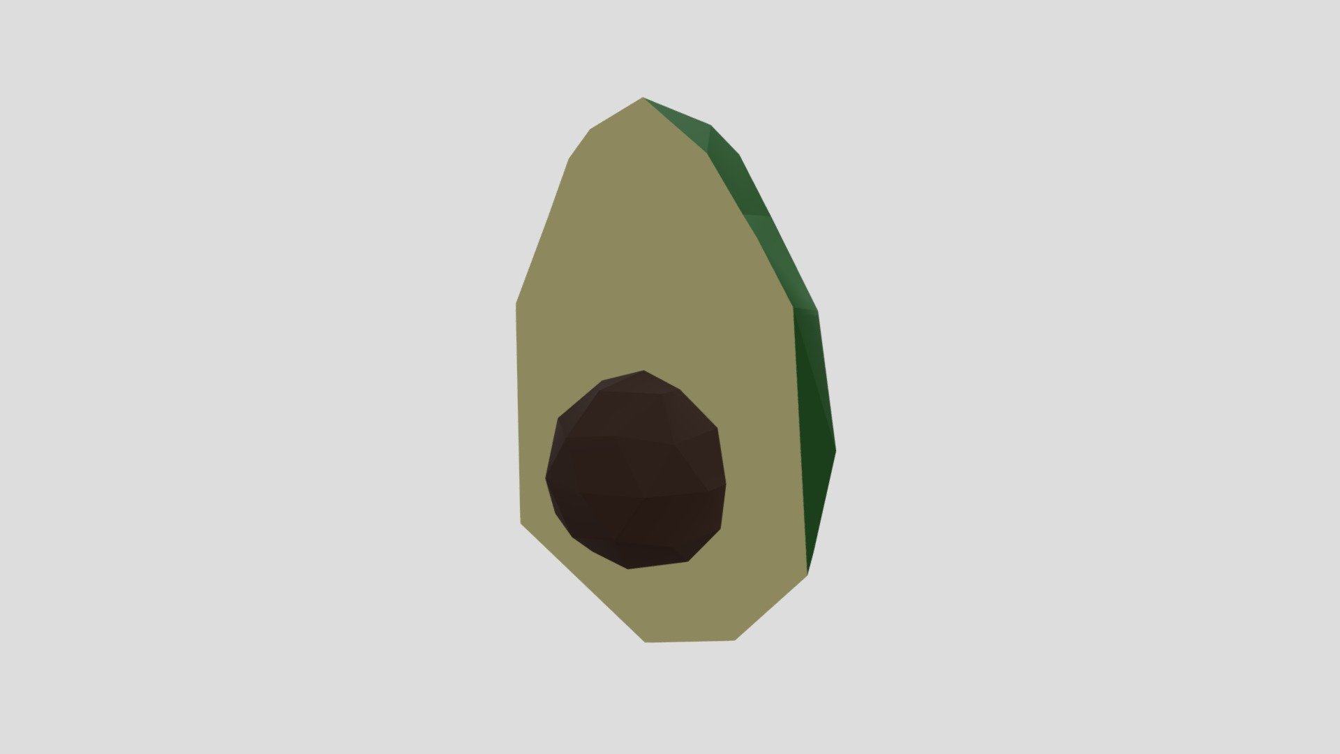 Avocado Low Poly Fruit - 3D model by lunamancer [df20db2] - Sketchfab